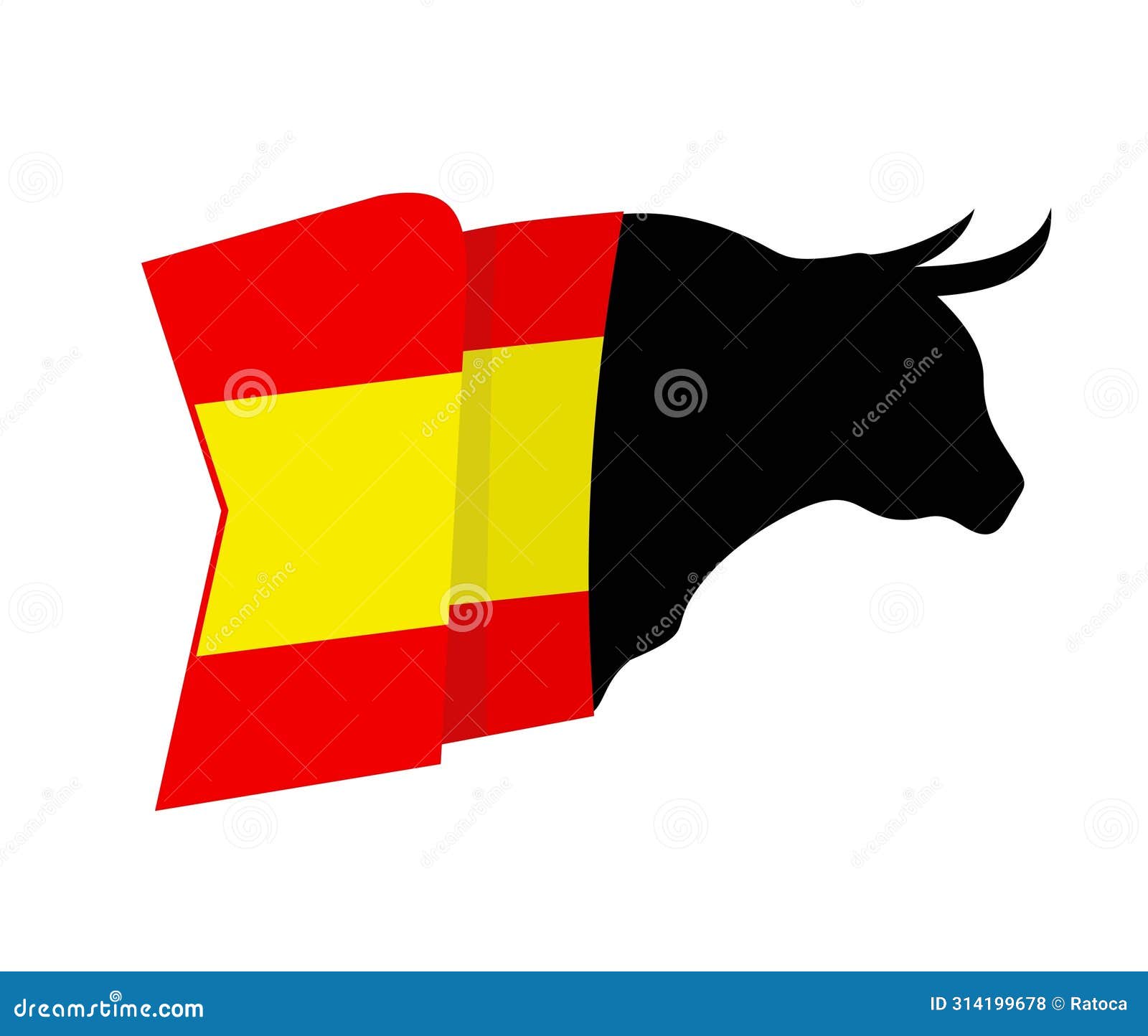 Spanish bull illustration stock illustration. Illustration of savage ...
