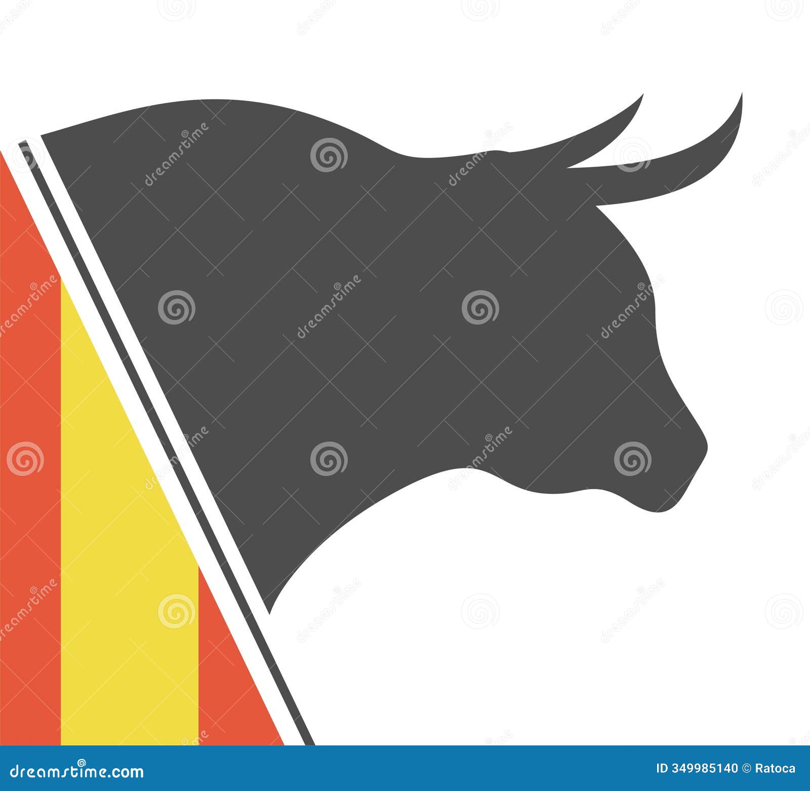 Spanish bull illustration stock illustration. Illustration of ...