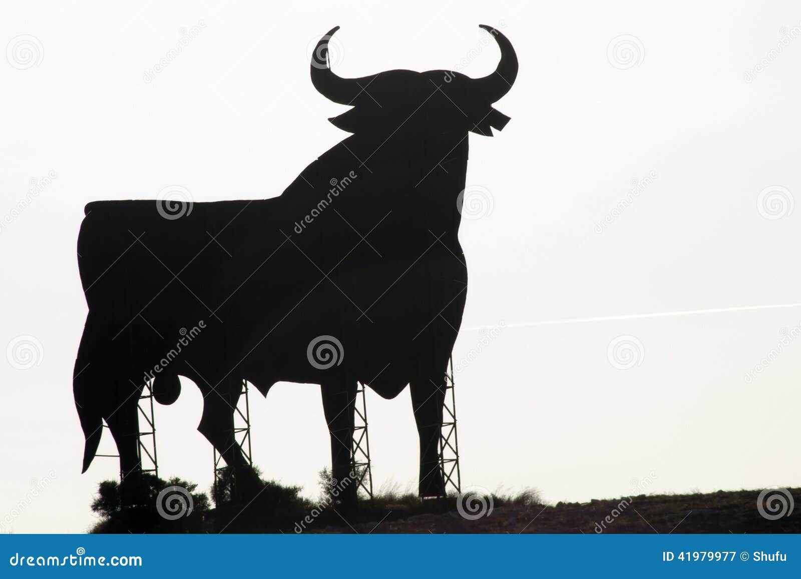 Spanish Bull Roadsign Silhouette Stock Image - Image of sign, spanish ...