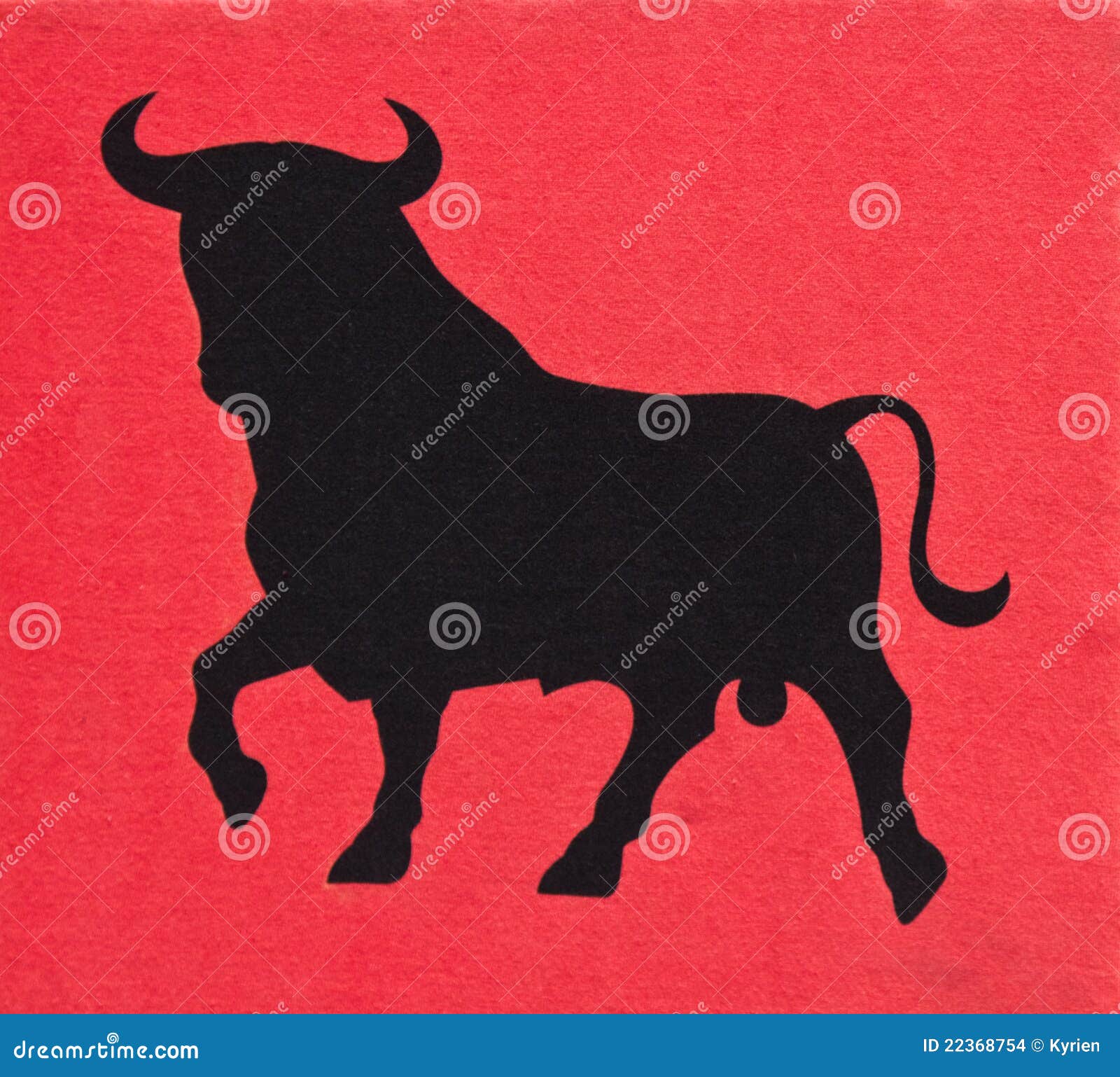 Spanish bull symbol stock photo. Image of animal, danger - 22368754