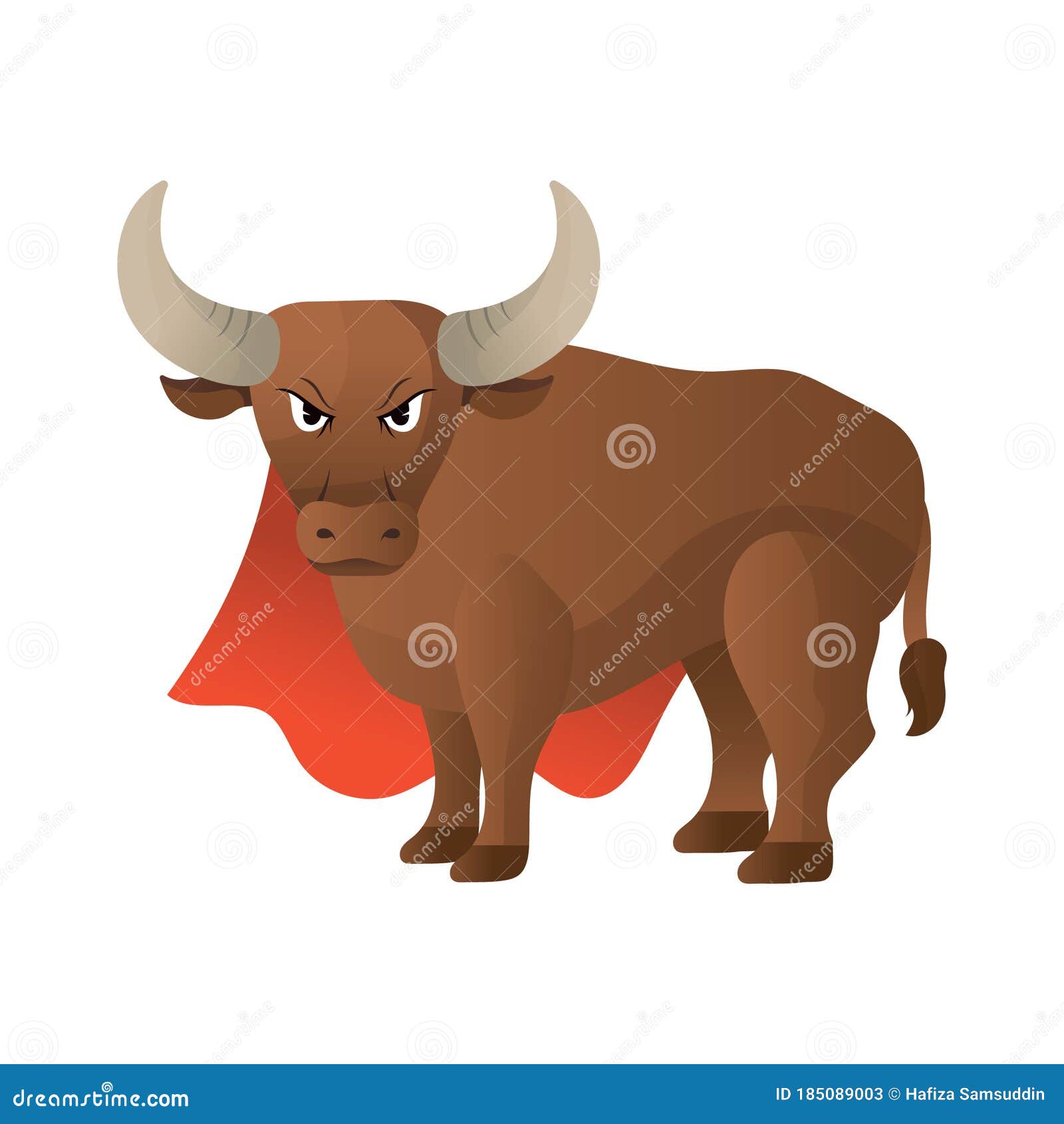 Spanish Bull. Vector Illustration Decorative Design Stock Vector ...