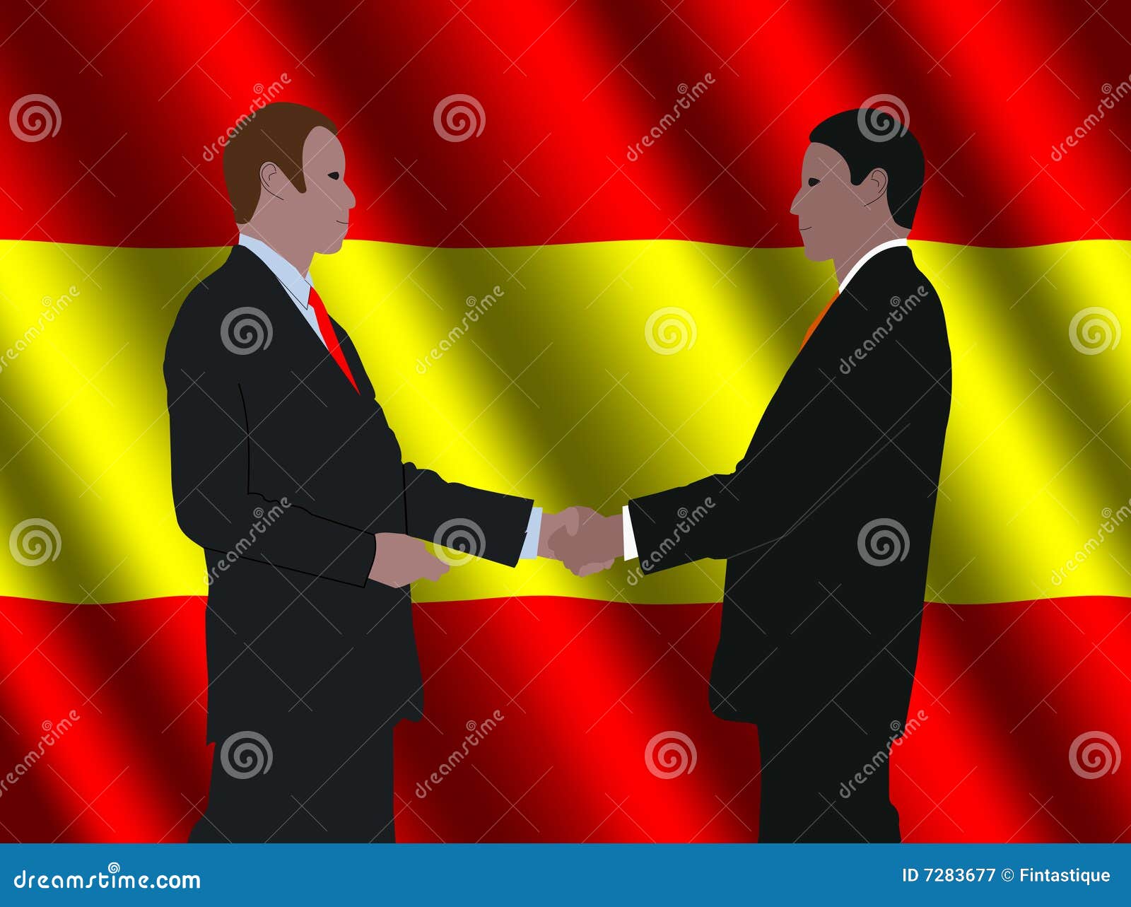 Spanish Business Men Meeting Stock Illustration - Illustration of ...