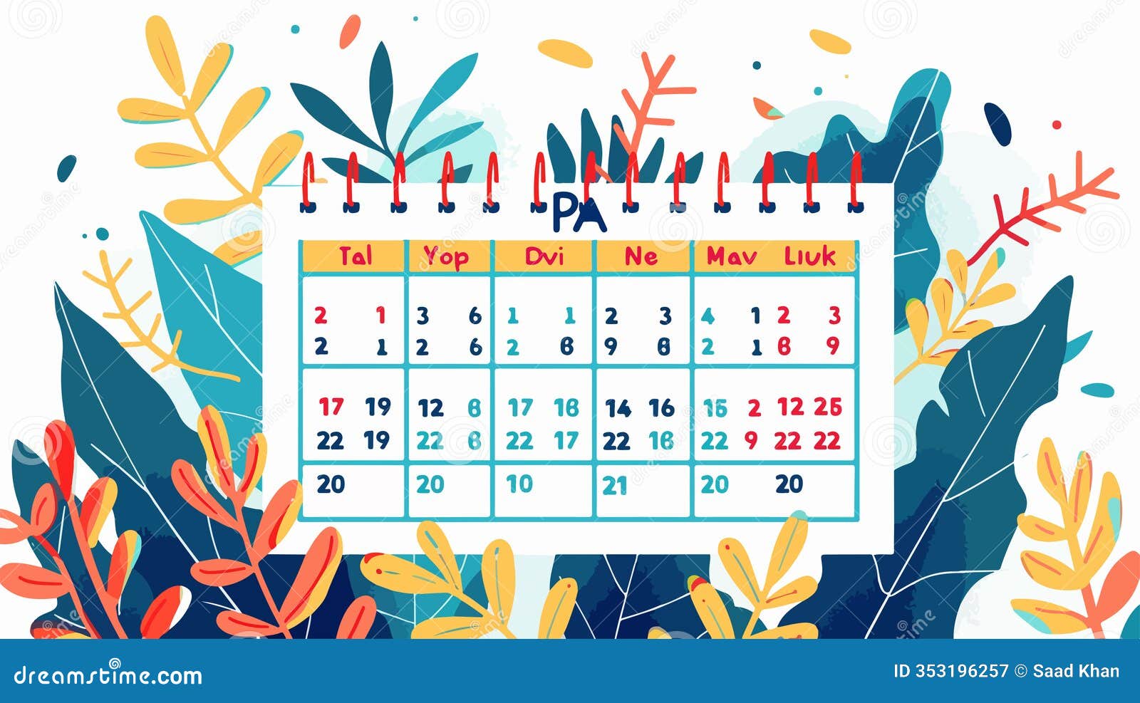SPANISH 2024 Calendar. Printable Vector Template Illustration In Spain ...