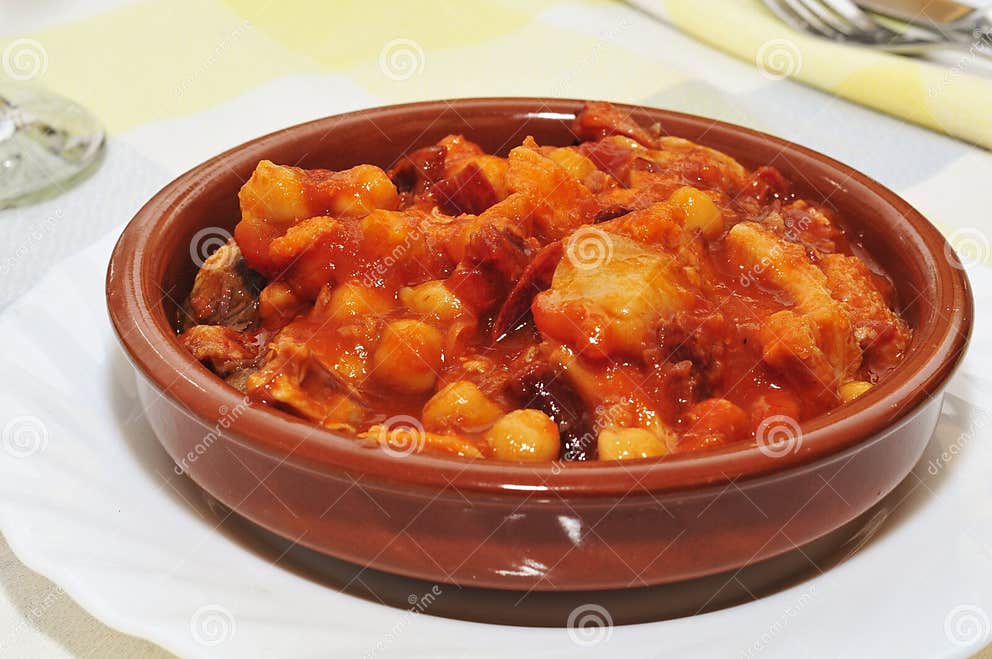 Spanish Callos, a Stew with Beef Tripe Typical of Spain Stock Image ...