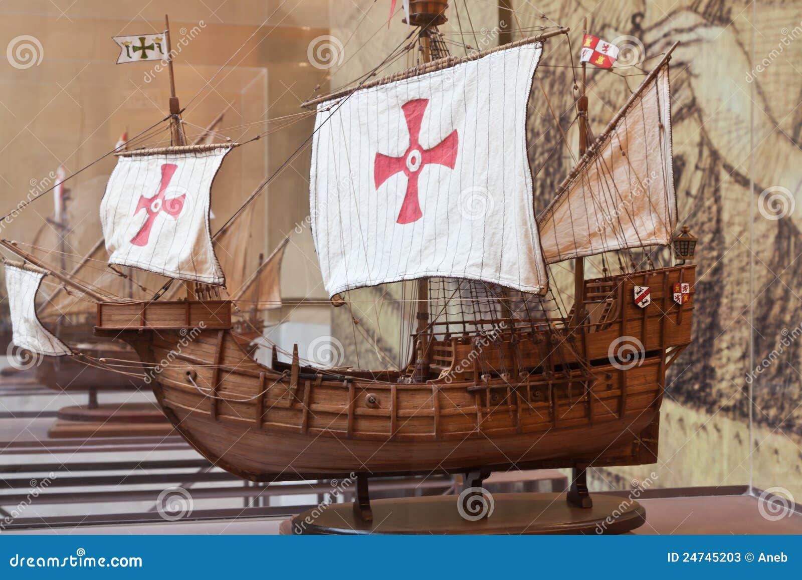 Spanish caravels editorial stock photo. Image of voyager - 24745203