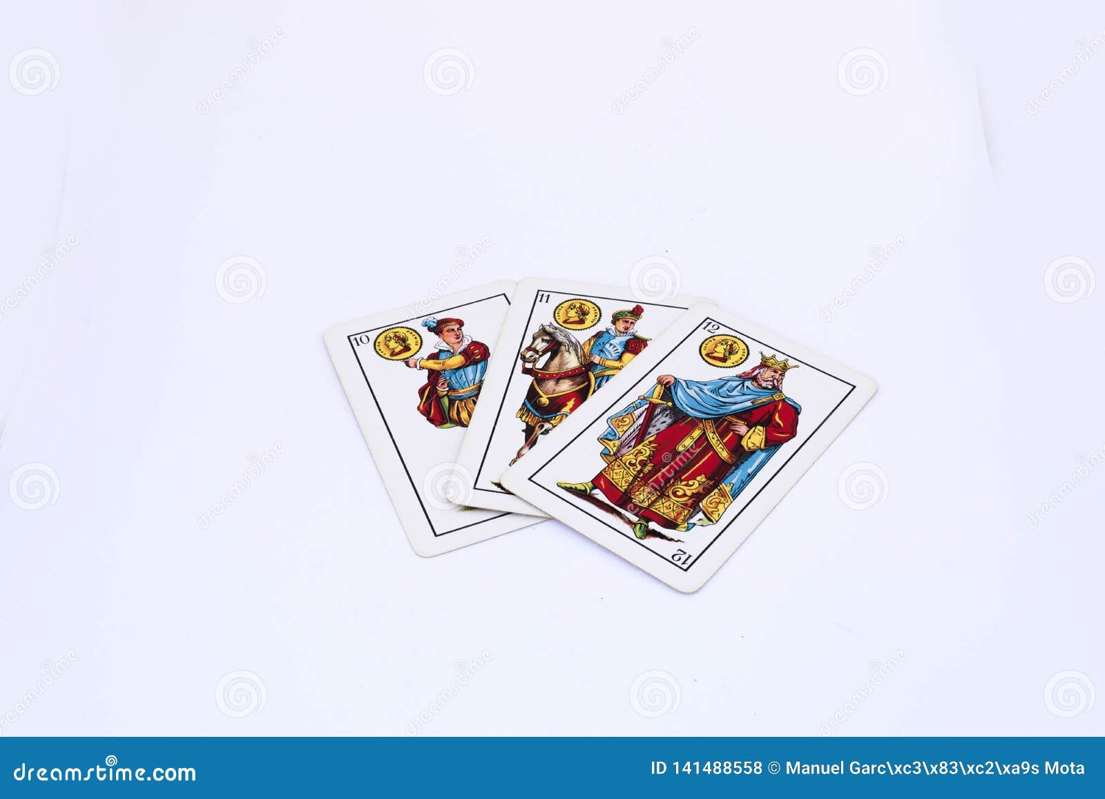 Deck Of Spanish Playing Cards. Wands. From Ace To The Figures Of The ...