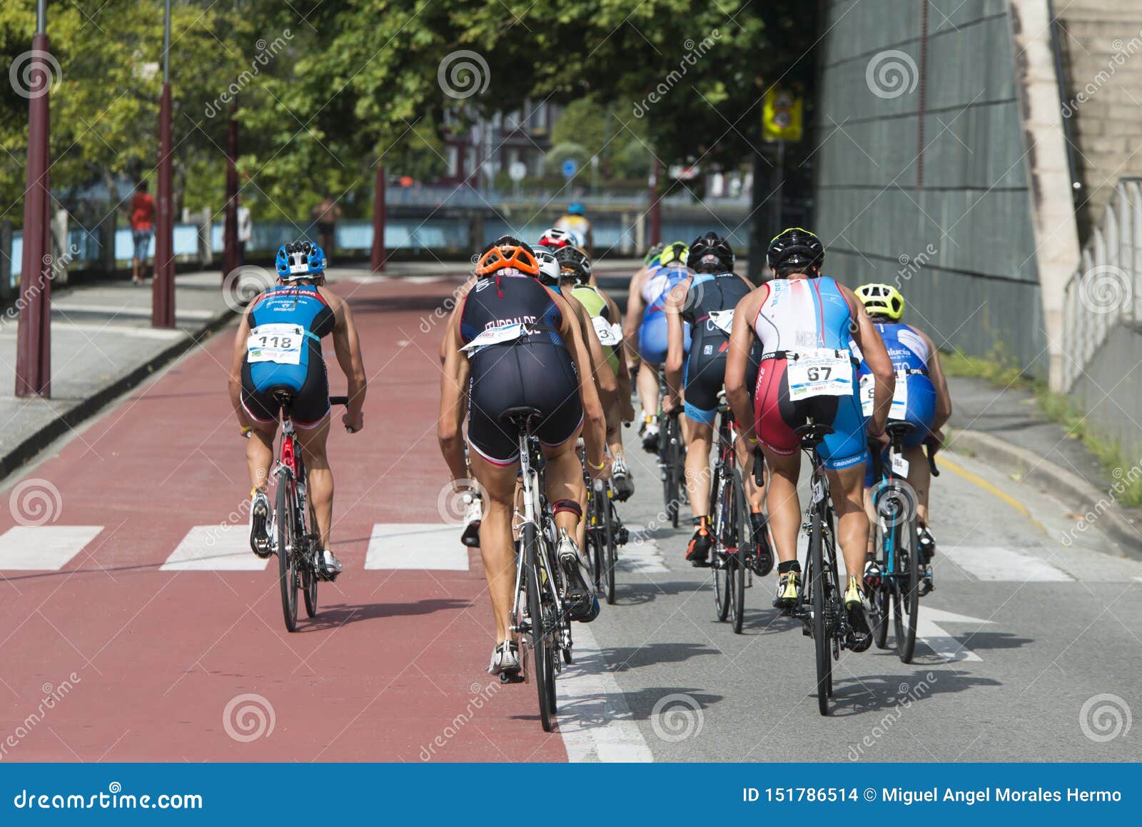 Spanish Championship of Triathlon by Clubs Editorial Stock Image ...