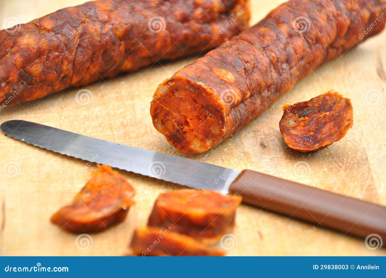 Spanish chorizo. stock image. Image of rustic, meat, natural - 29838003
