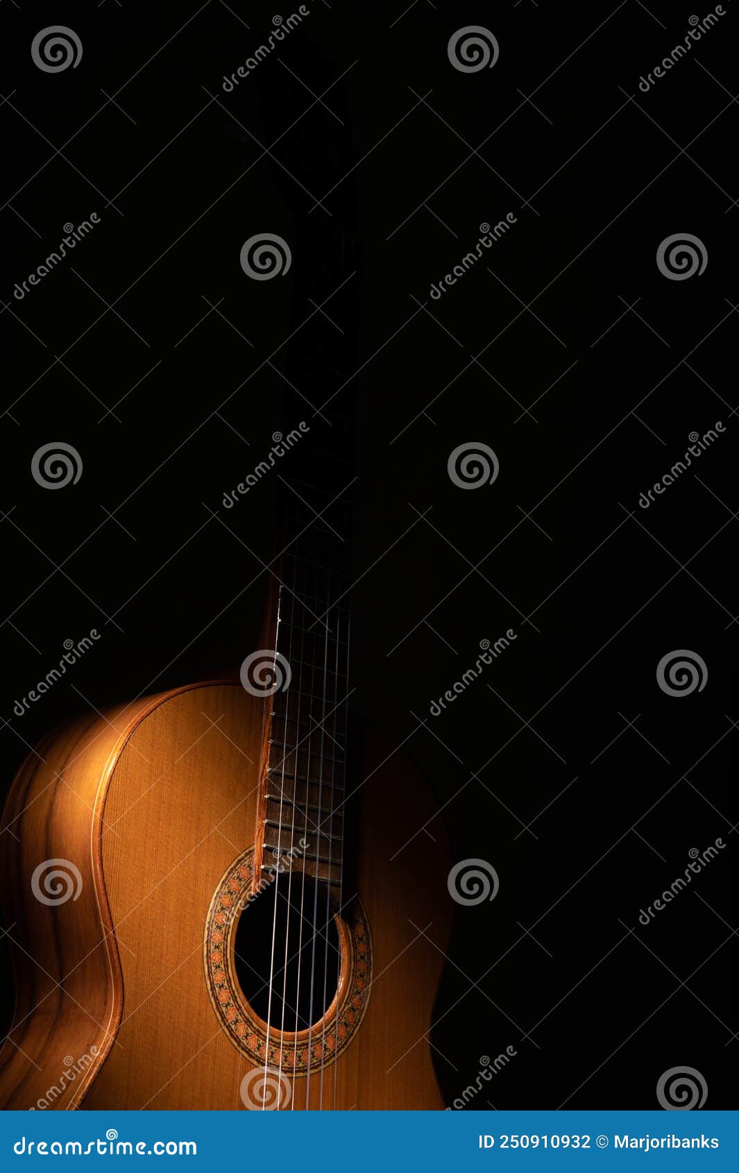 Classical Guitar on a Colourful Background Stock Photo - Image of ...