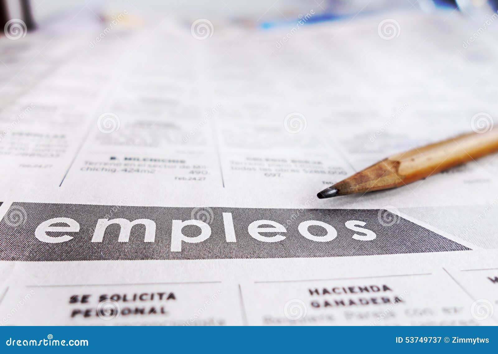Spanish Classified Help Wanted Section Stock Image - Image of help ...