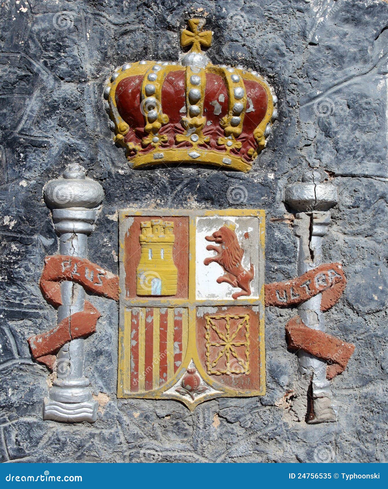 Spanish Coat of Arms stock image. Image of architecture - 24756535