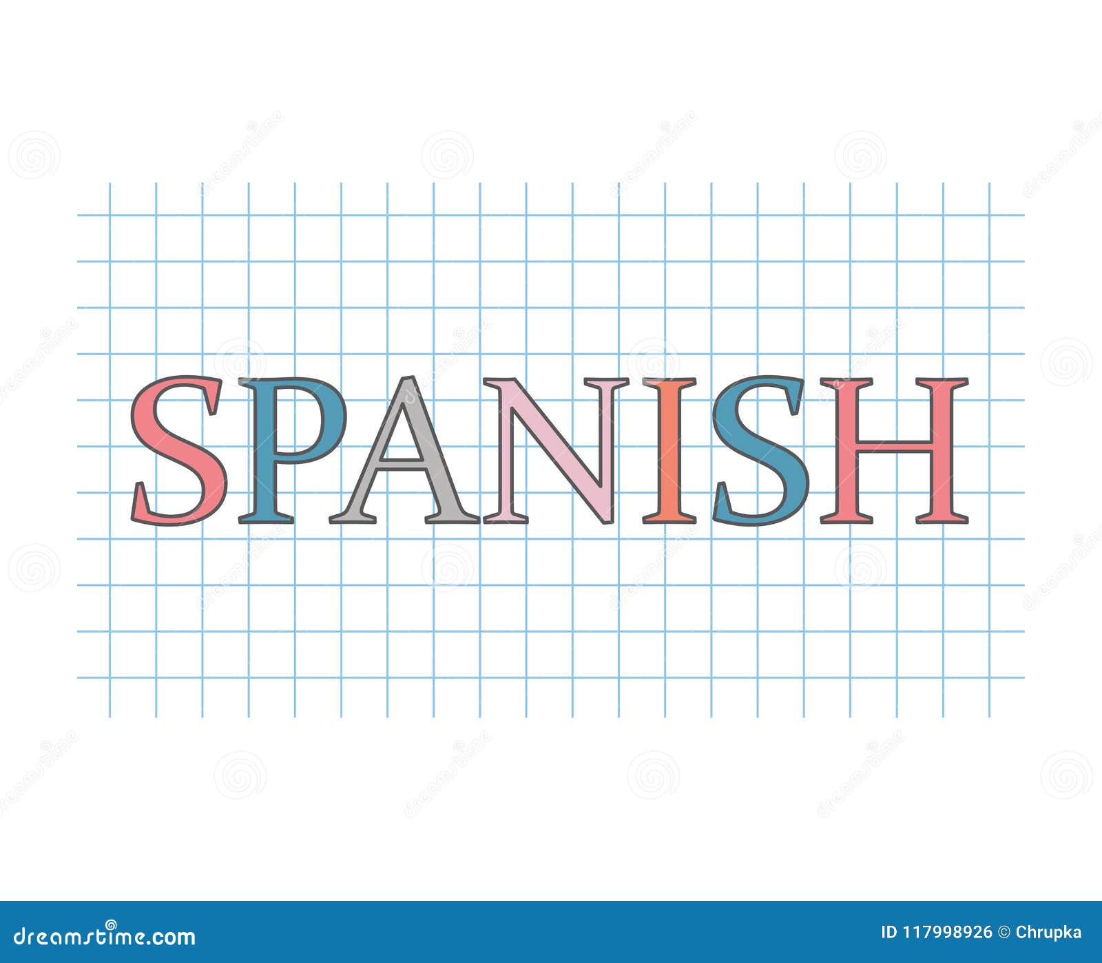 Spanish concept stock vector. Illustration of learning - 117998926