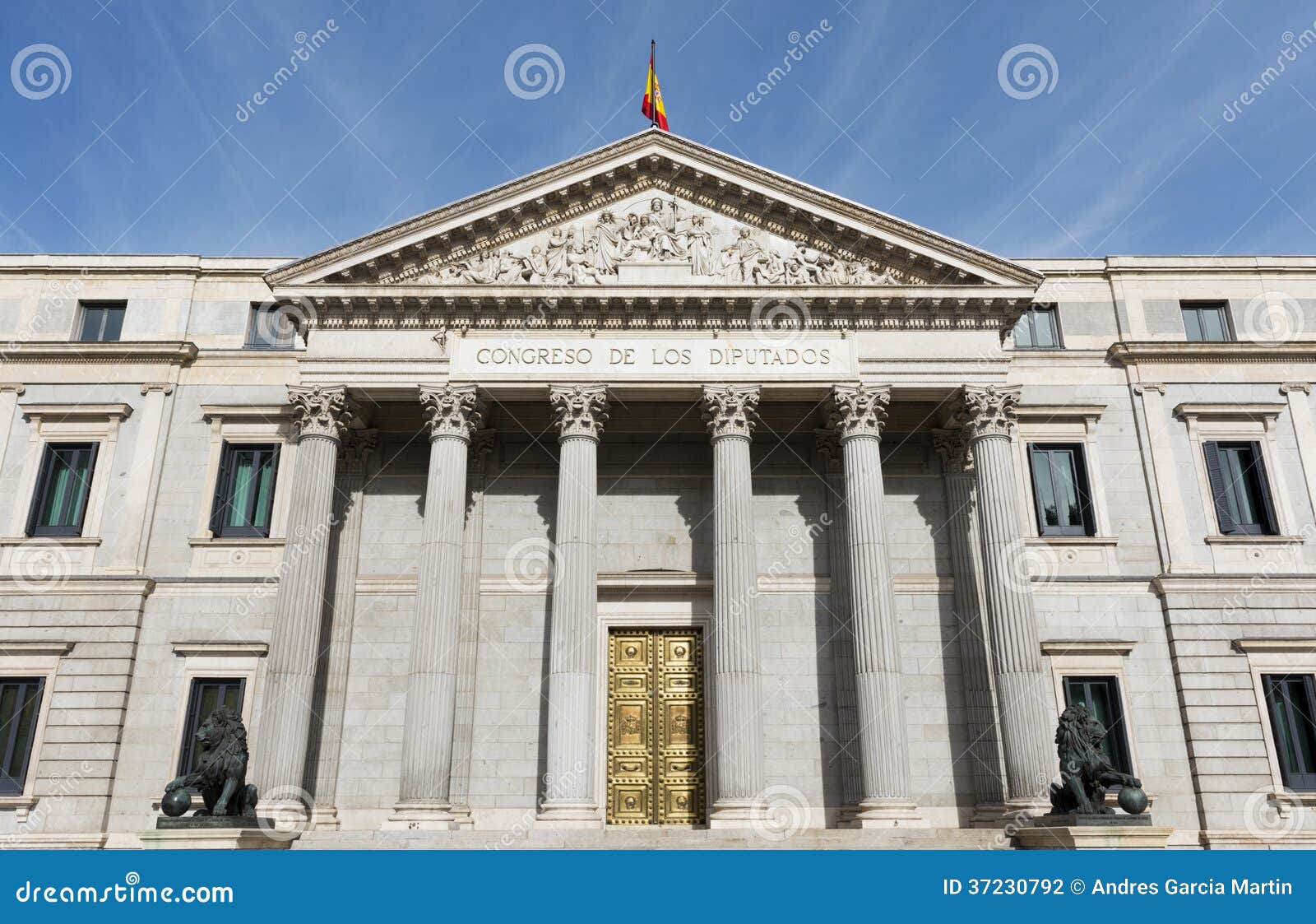 Spanish Congress, Madrid stock photo. Image of built - 37230792