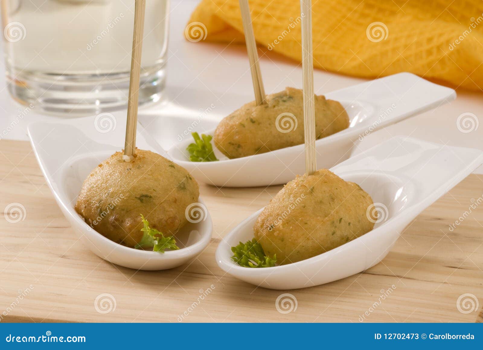 Spanish Cuisine. Salt Cod Fritters Stock Image - Image of studio ...