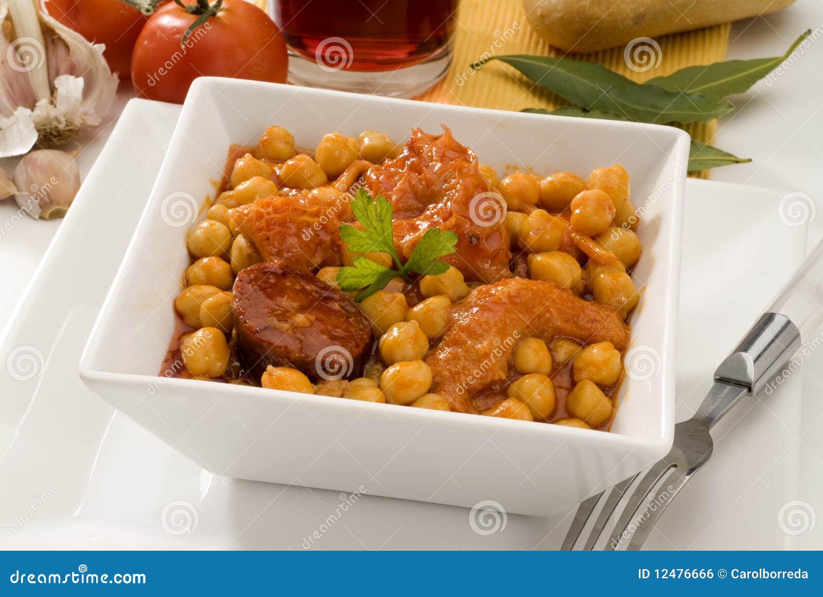 Spanish Cuisine. Stewed Tripe and Chickpeas. Stock Photo - Image of ...