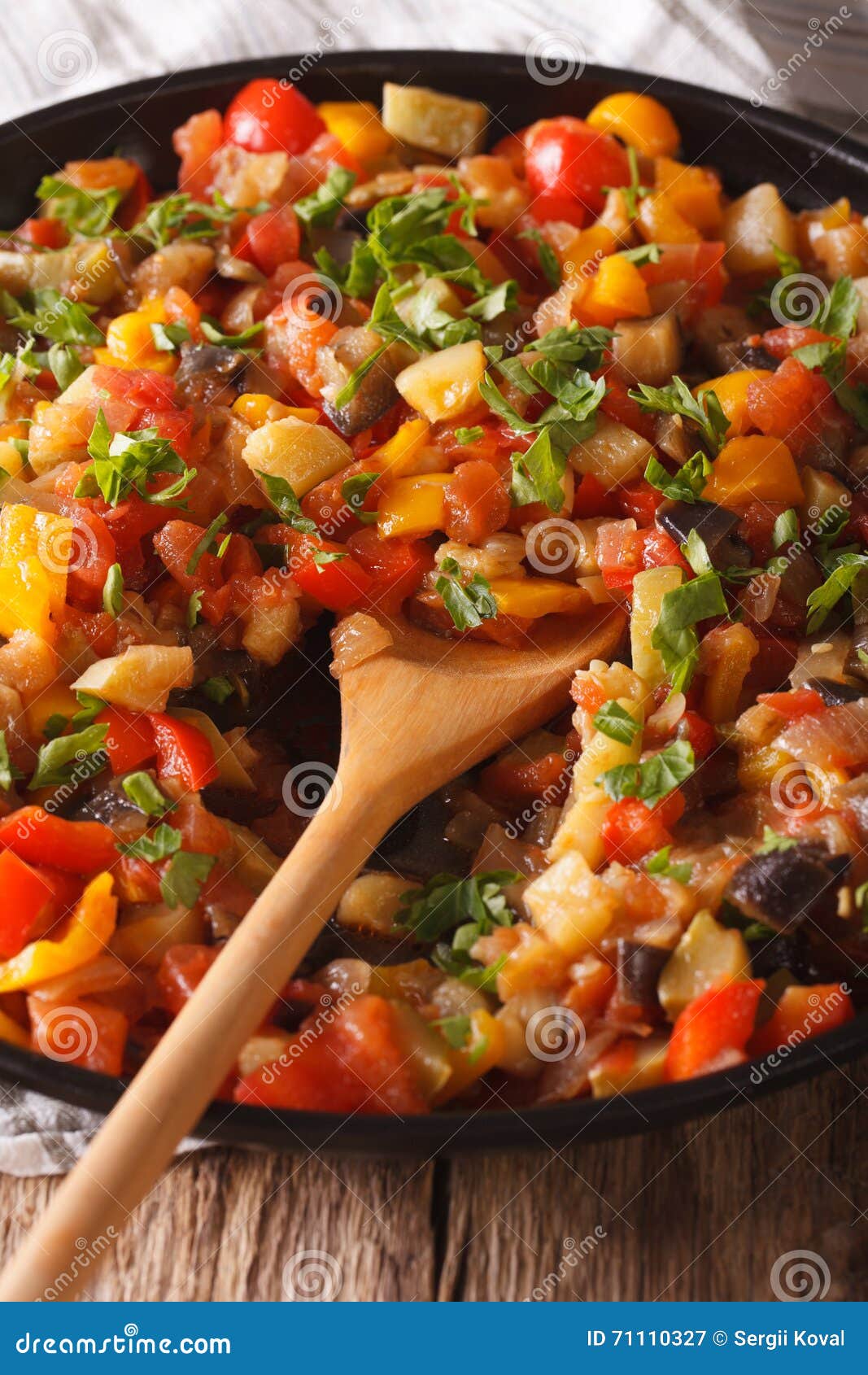 Spanish Cuisine: Vegetable Stew Pisto Manchego Macro on a Plate. Stock ...
