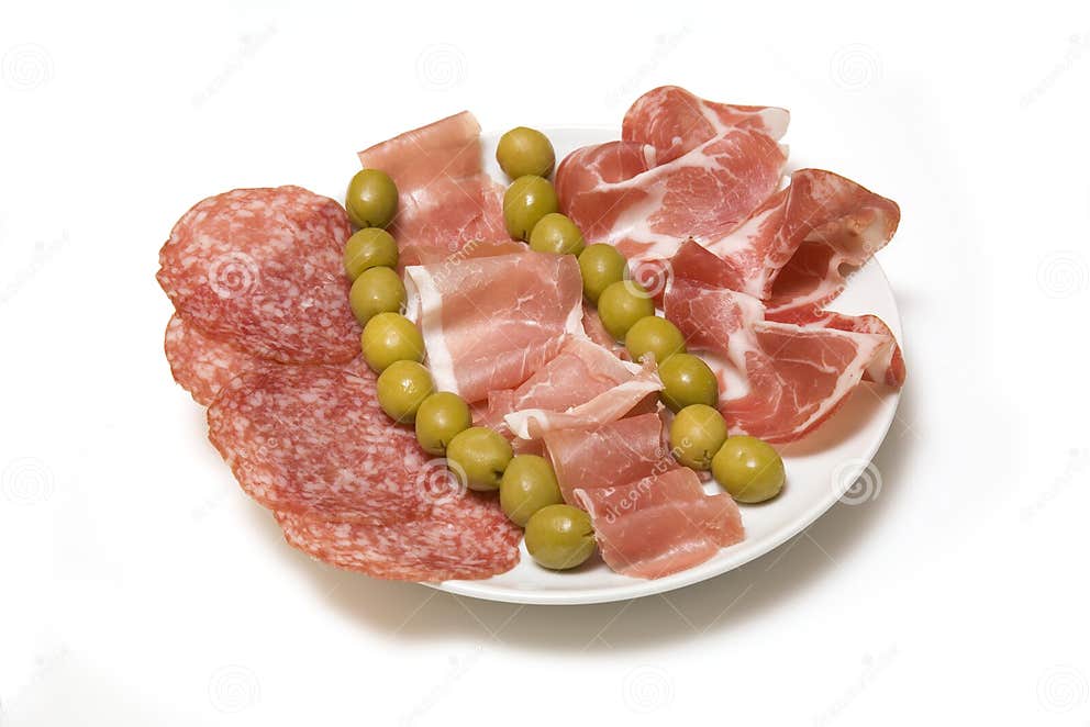 Spanish cured meat tapas stock image. Image of snack, culinary - 3719757