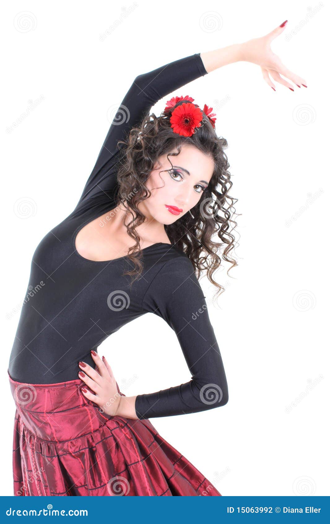 Spanish dancer stock photo. Image of dancing, young, studio - 15063992