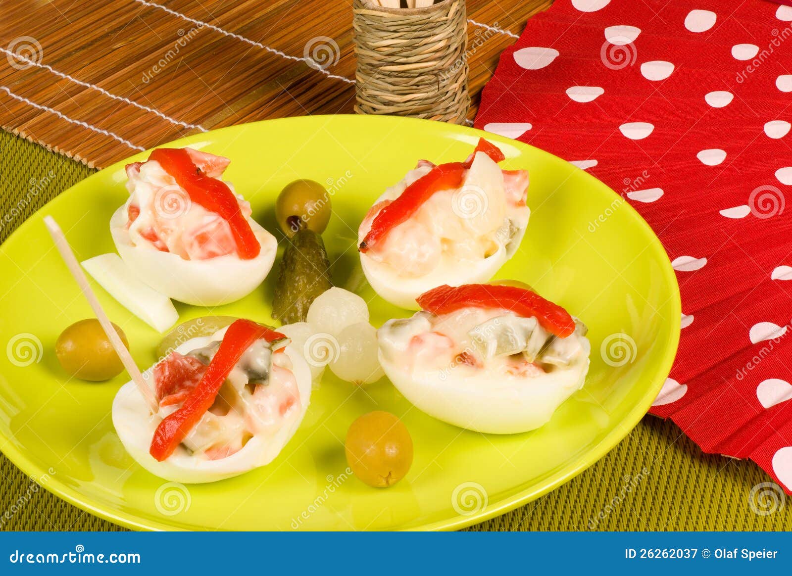 Spanish egg tapa stock image. Image of tapa, plate, horizontal - 26262037