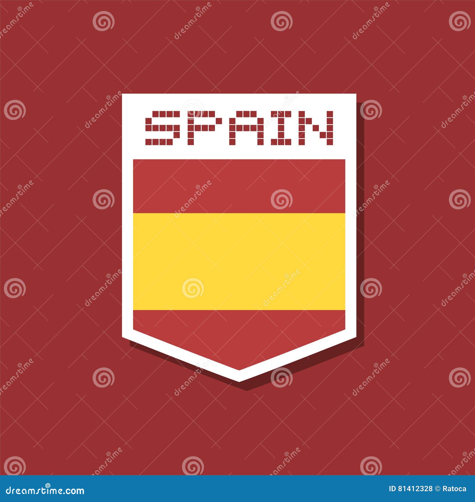 Spanish emblem stock vector. Illustration of national - 81412328
