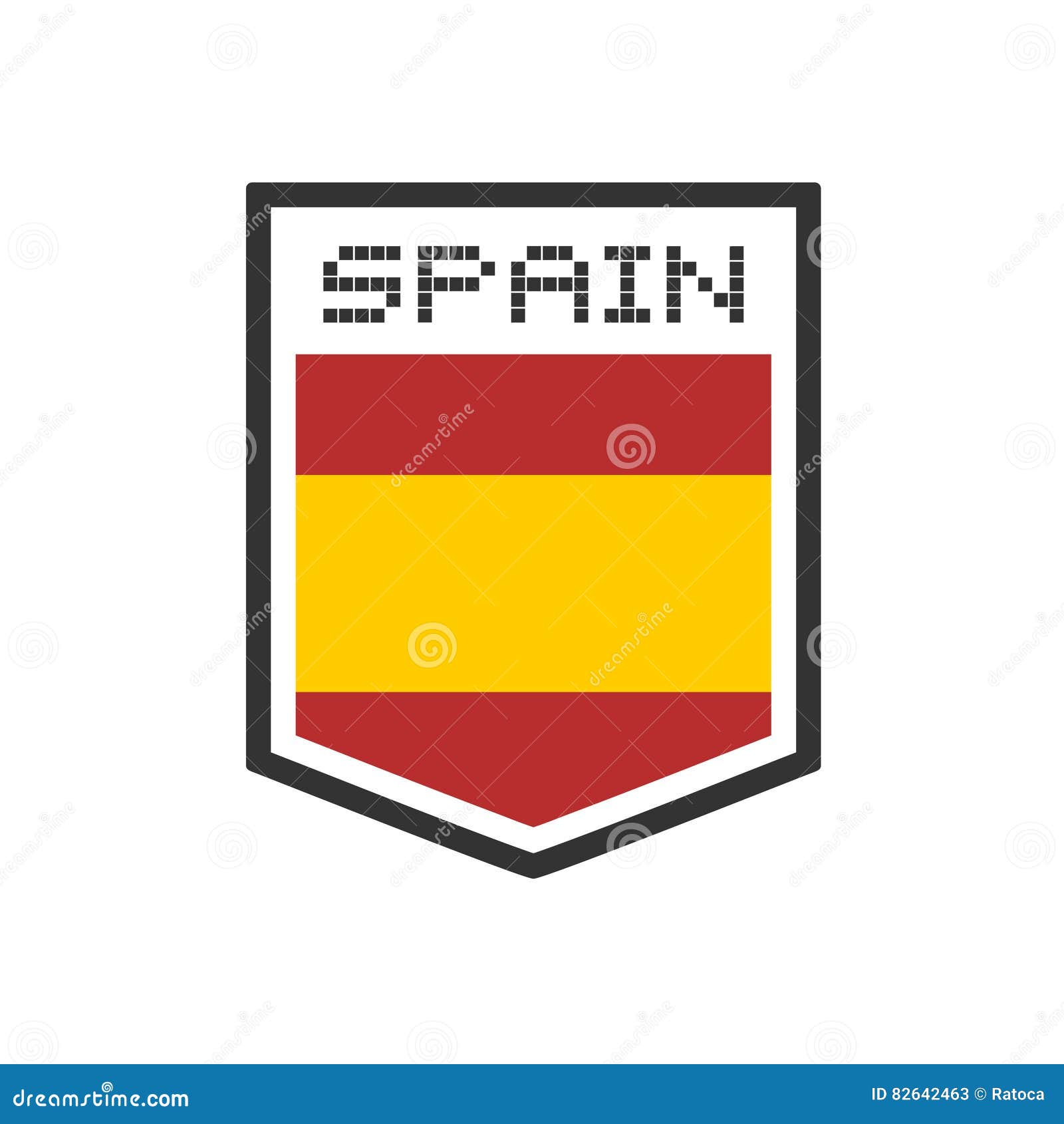 Spanish emblem stock vector. Illustration of creative - 82642463