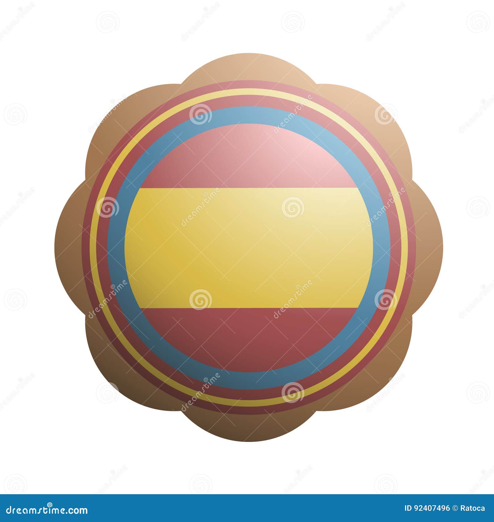Spanish emblem stock vector. Illustration of badge, sign - 92407496