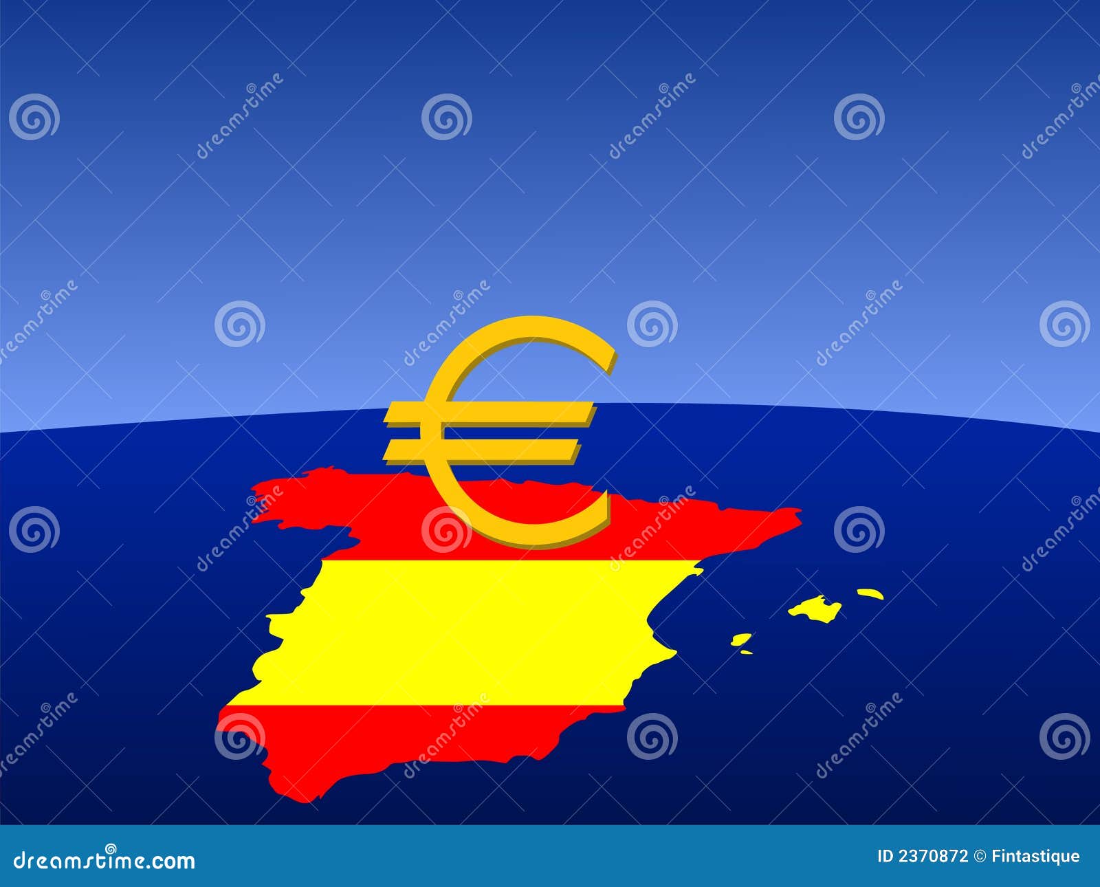 Spanish Euro sign stock vector. Illustration of symbol - 2370872