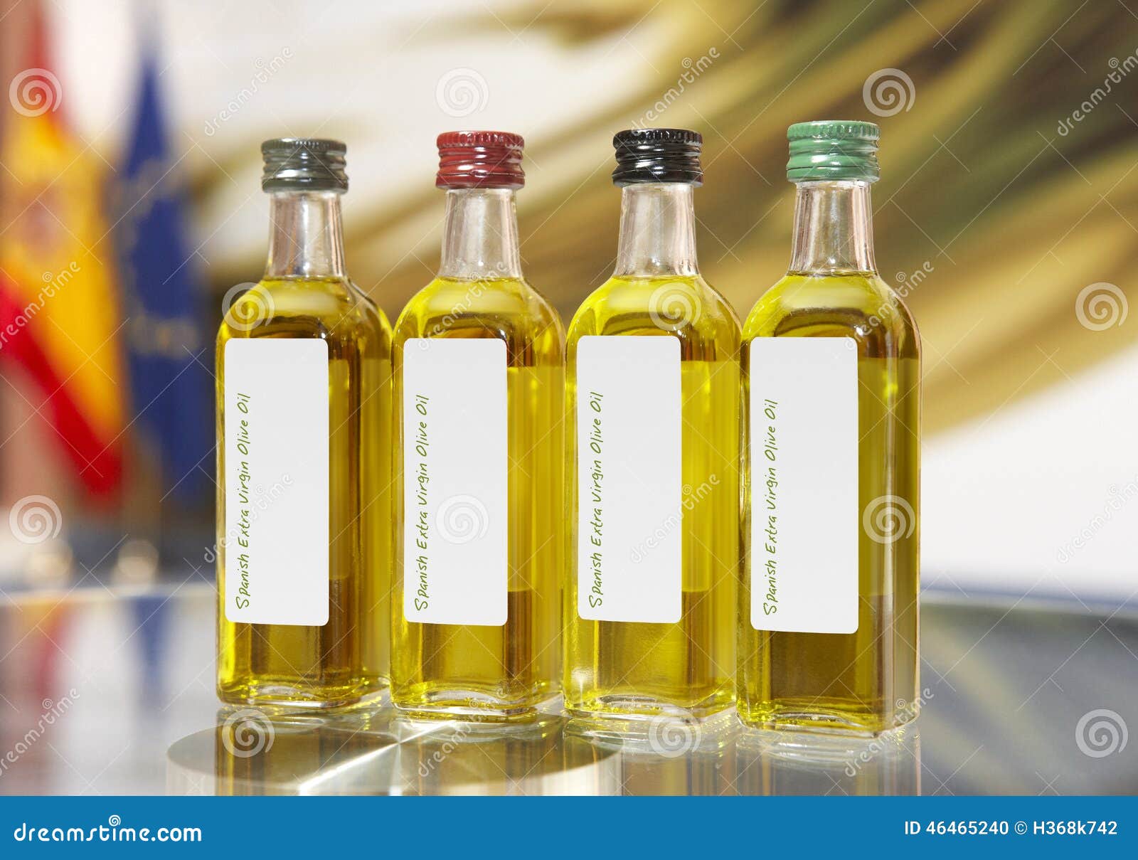 Spanish Extra Virgin Olive Oil Bottles Stock Photo - Image of flavor ...