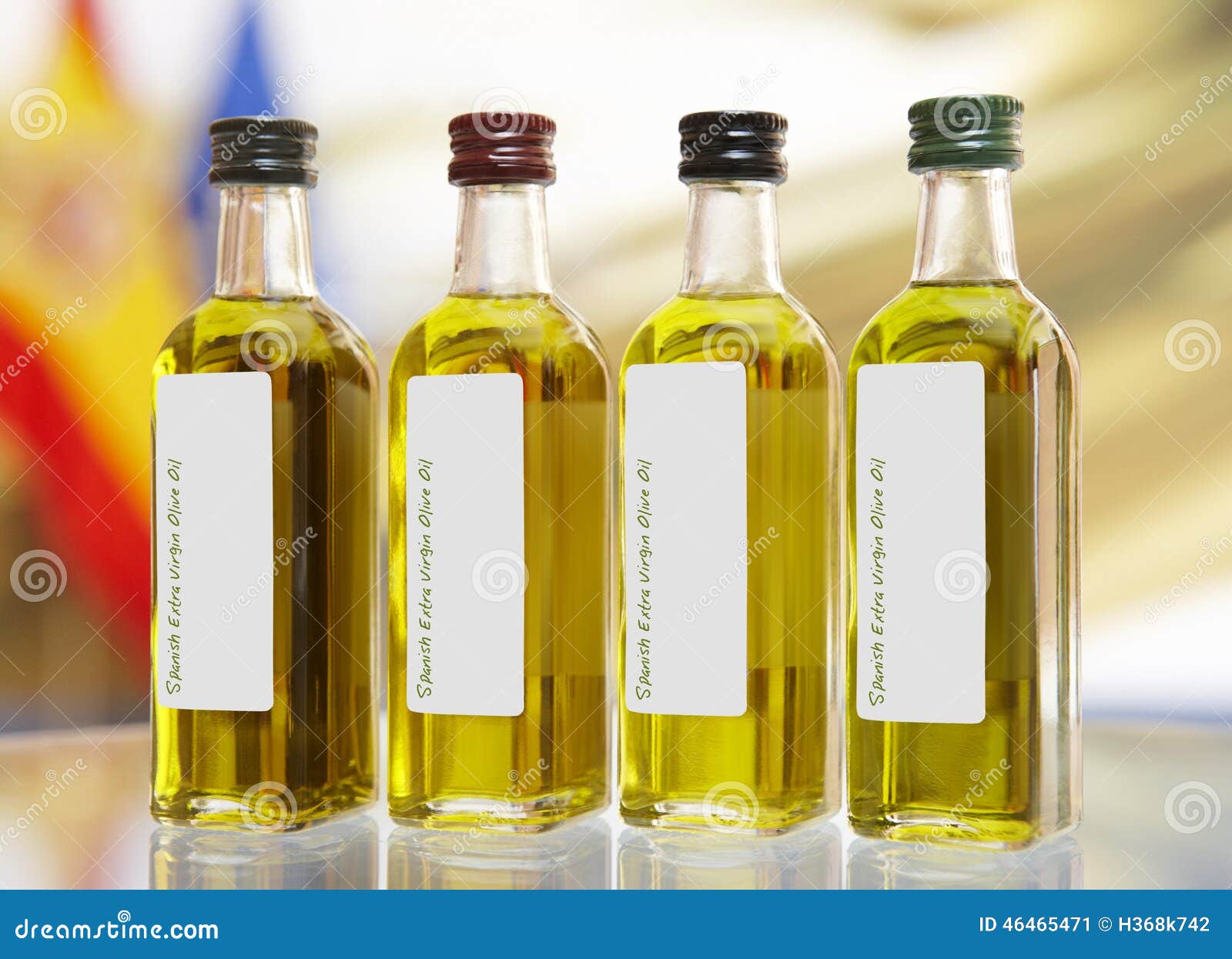 Spanish Extra Virgin Olive Oil Bottles Stock Image - Image of acid ...