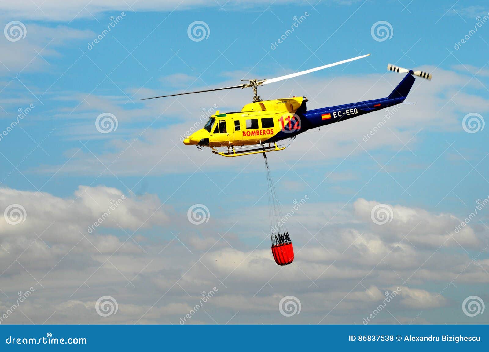Spanish Firefighter Helicopter Editorial Stock Photo - Image of ...