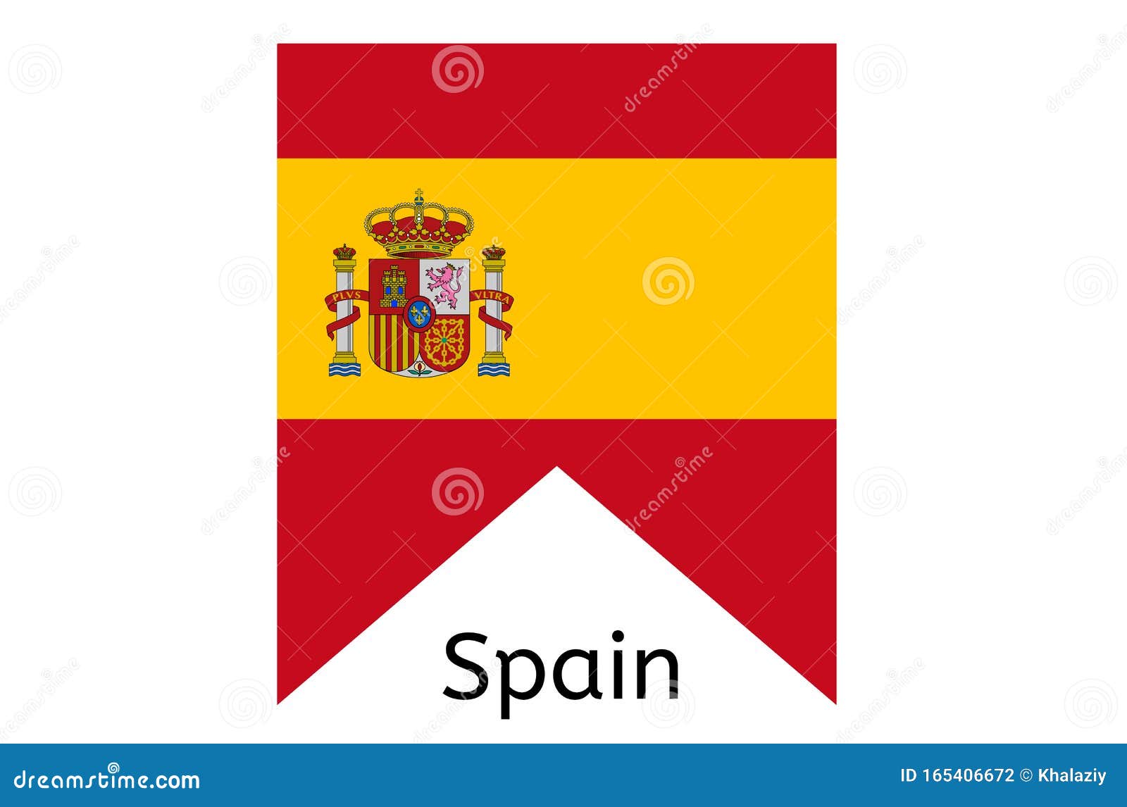 Spanish Flag Icon, Spain Country Flag Vector Illustration Stock Vector ...