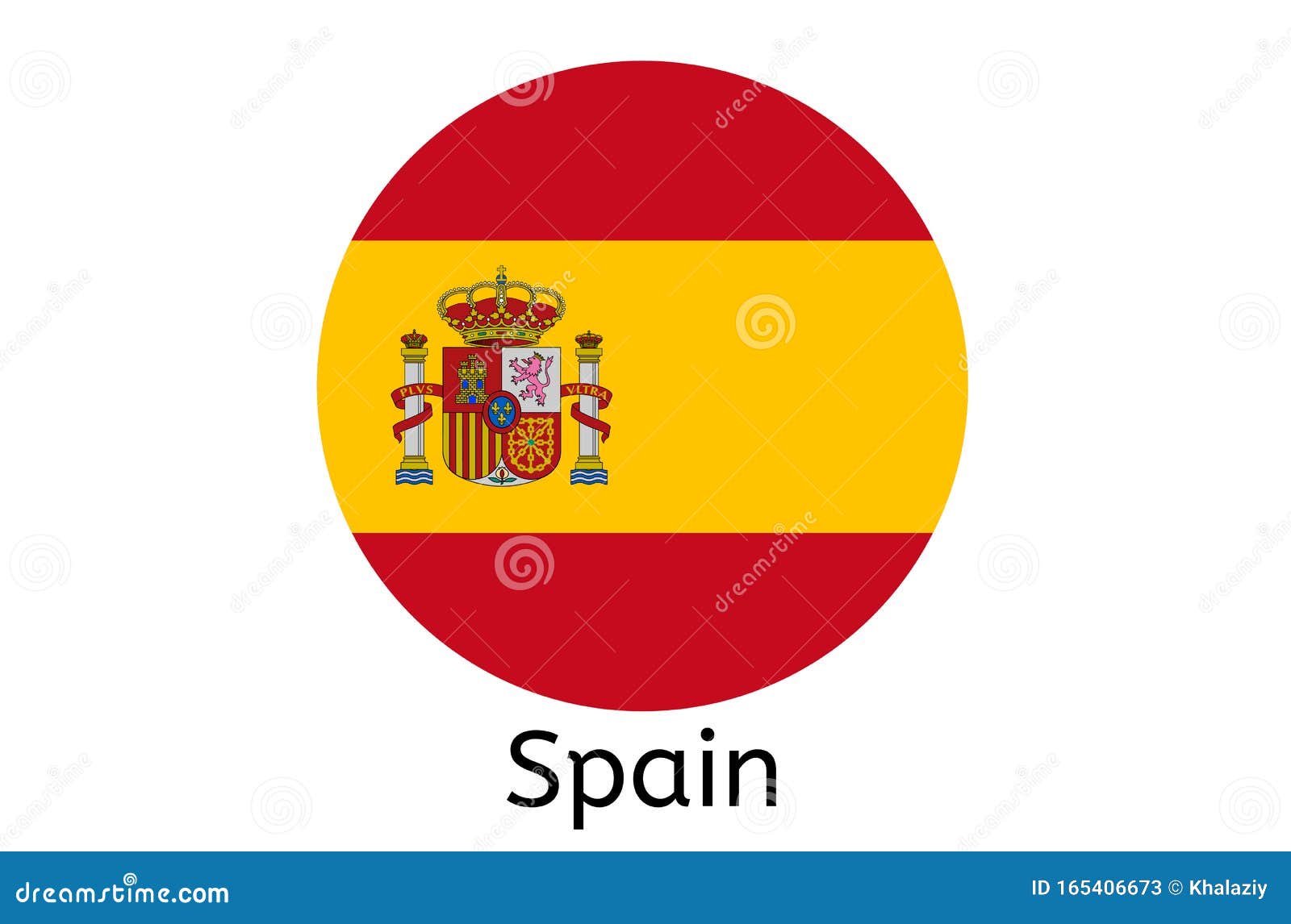 Spanish Flag Icon, Spain Country Flag Vector Illustration Stock Vector ...