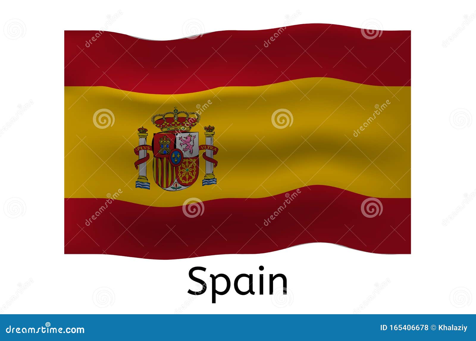 Spanish Flag Icon, Spain Country Flag Vector Illustration Stock Vector ...