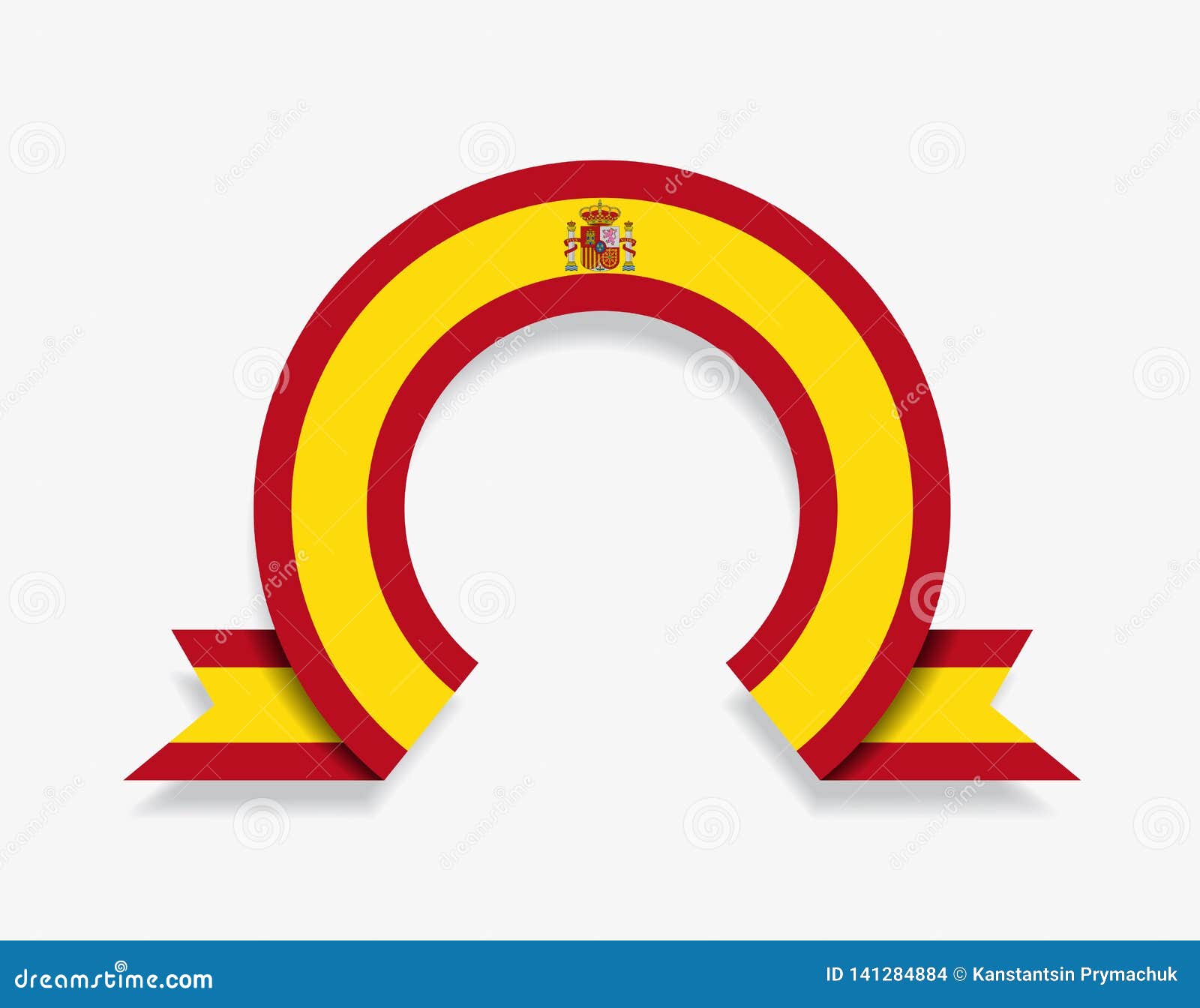 Spanish Flag Rounded Abstract Background. Vector Illustration. Stock ...
