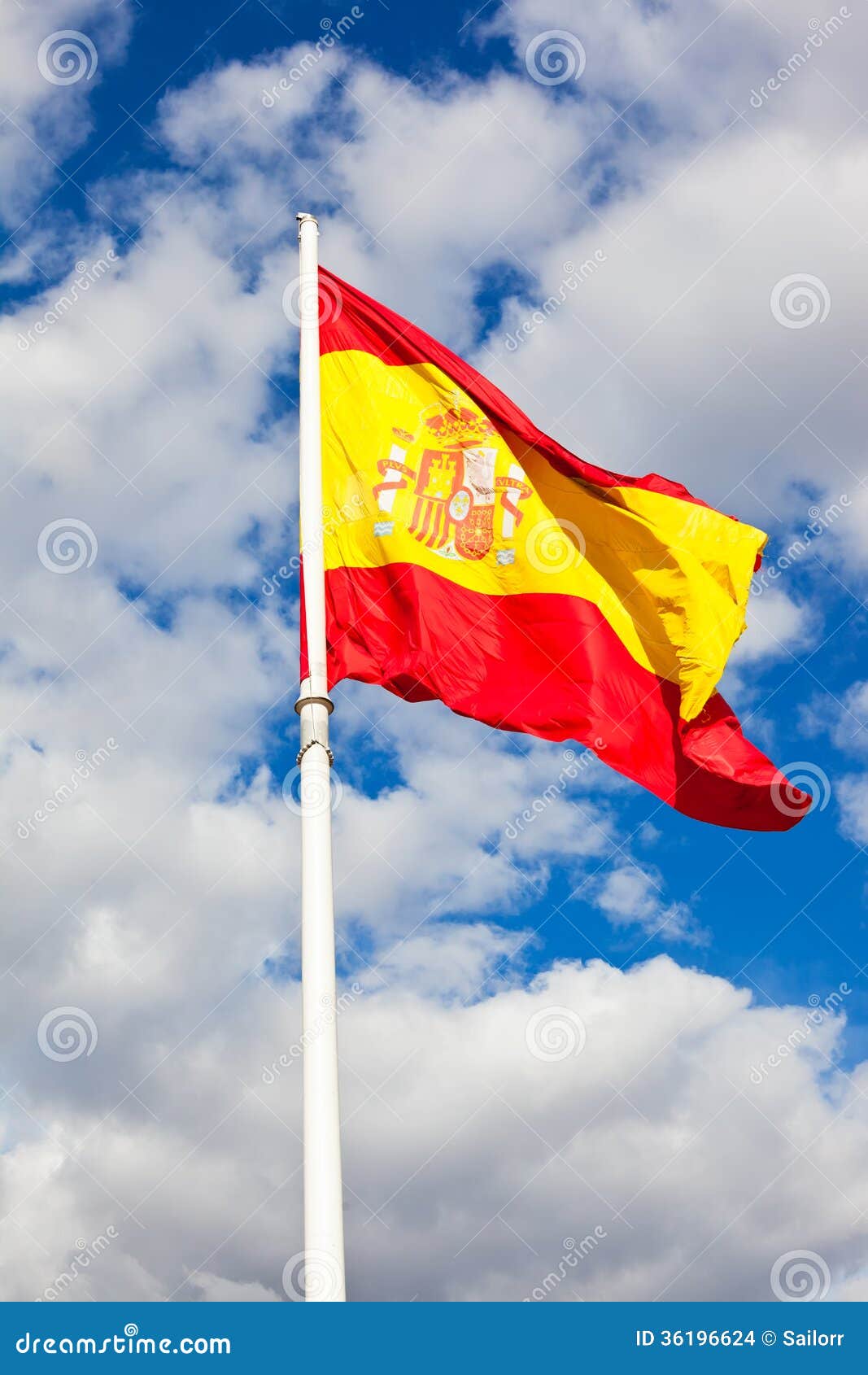 Spanish flag stock photo. Image of country, blue, spanish - 36196624