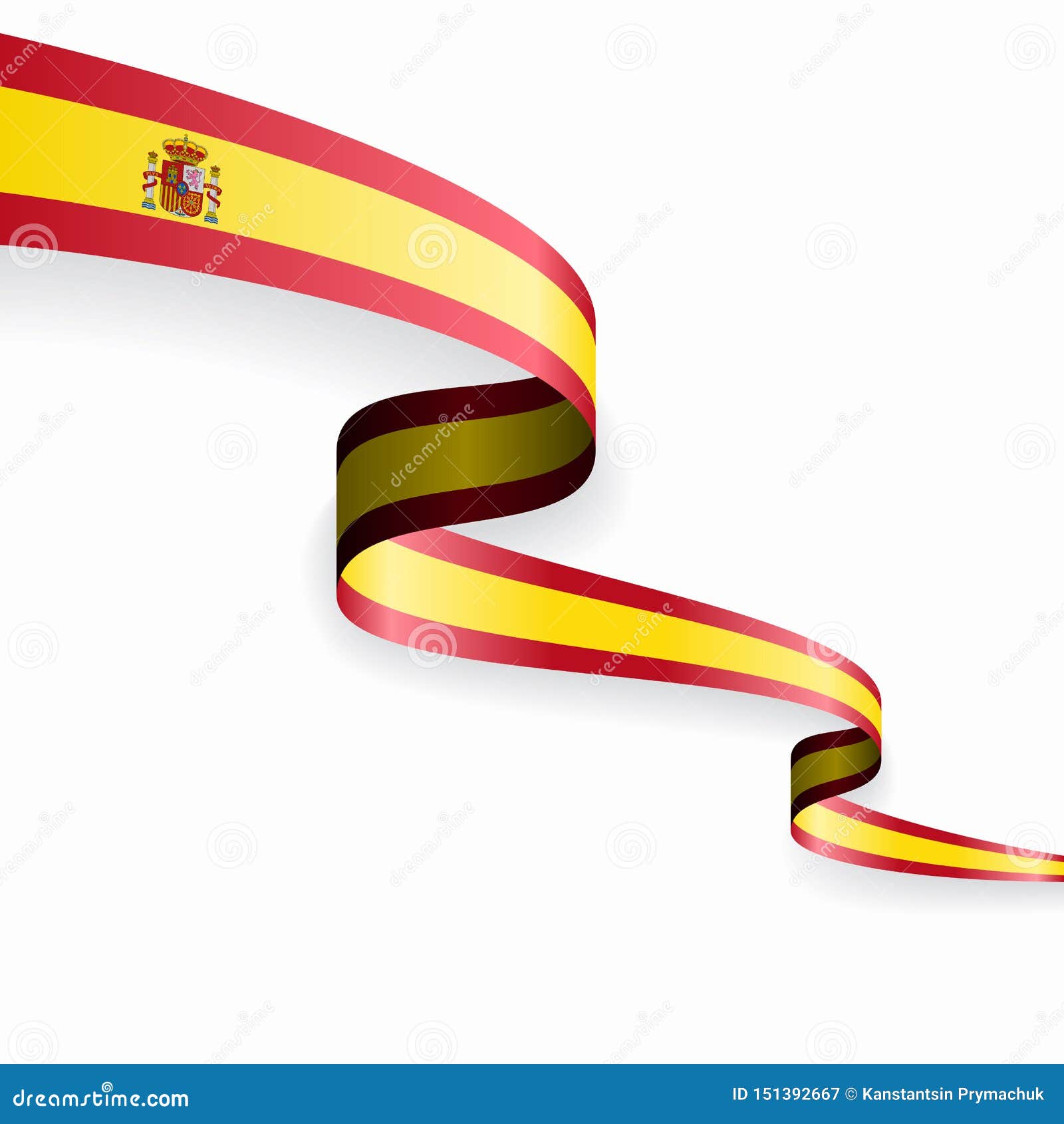 Spanish Flag Wavy Abstract Background. Vector Illustration. Stock ...