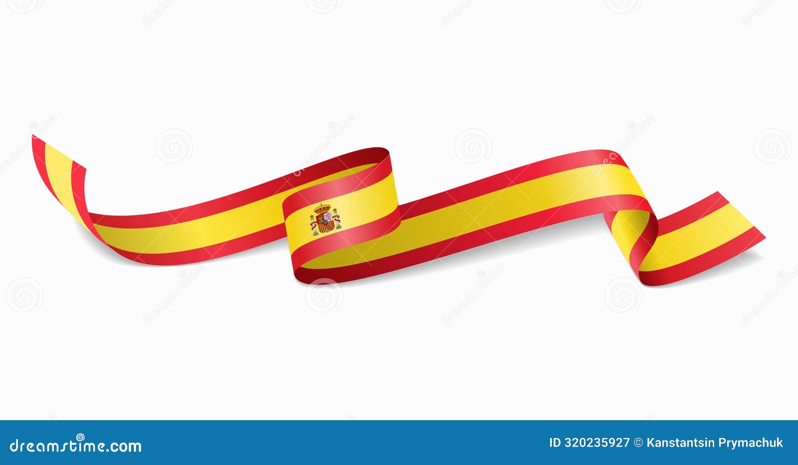 Spanish Flag Wavy Abstract Background. Vector Illustration. Stock ...