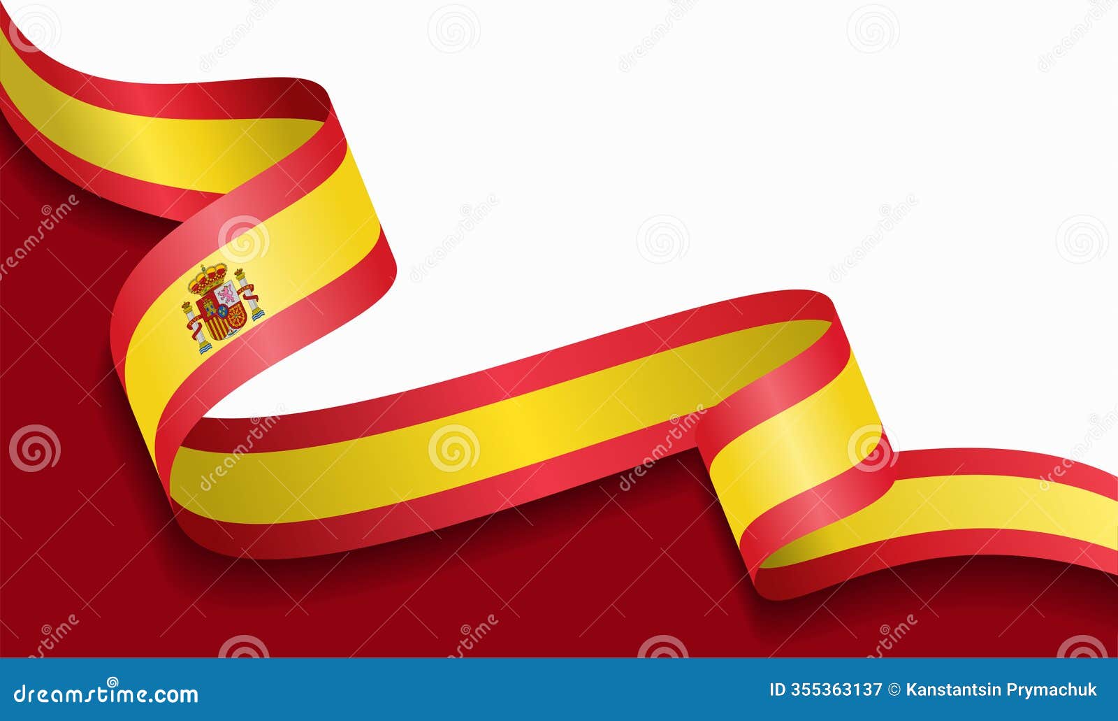 Spanish Flag Wavy Abstract Background. Vector Illustration. Stock ...