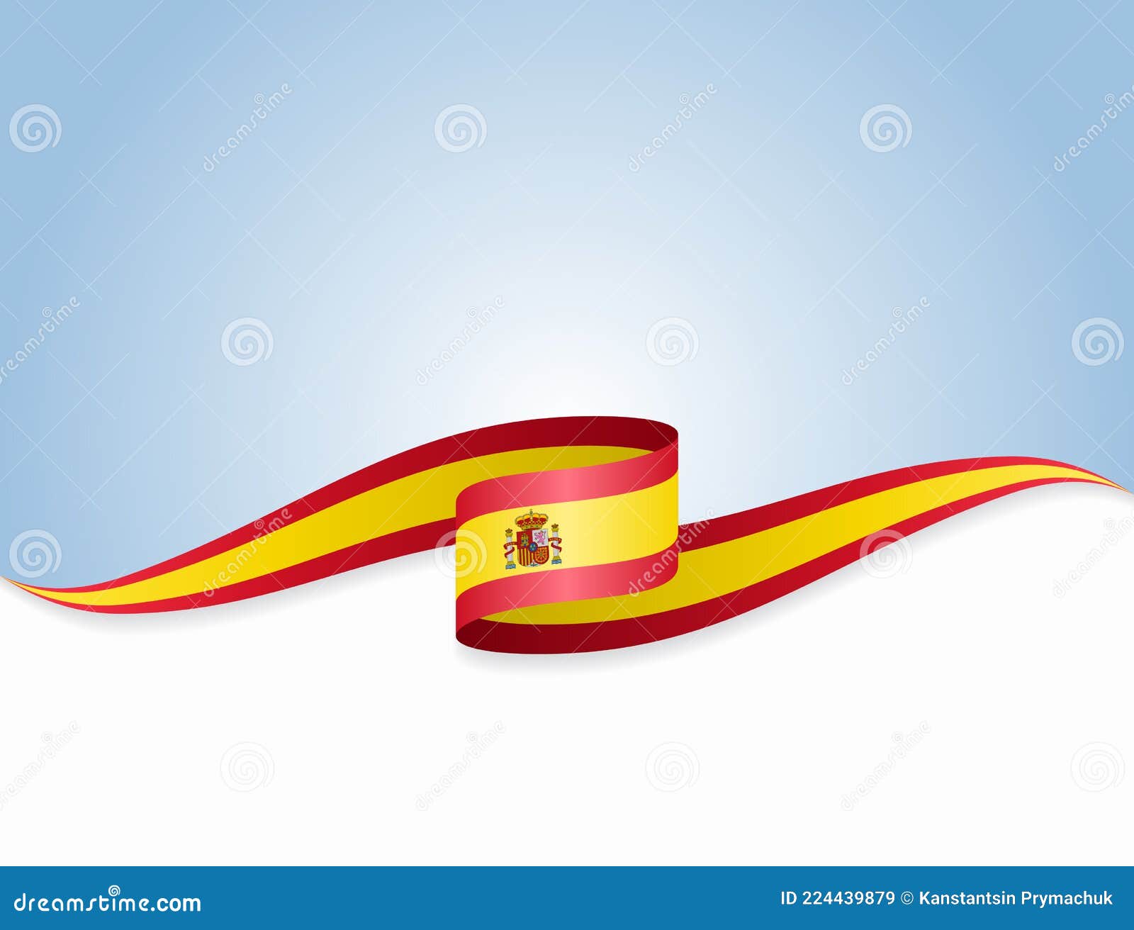 Spanish Flag Wavy Abstract Background. Vector Illustration. Stock ...