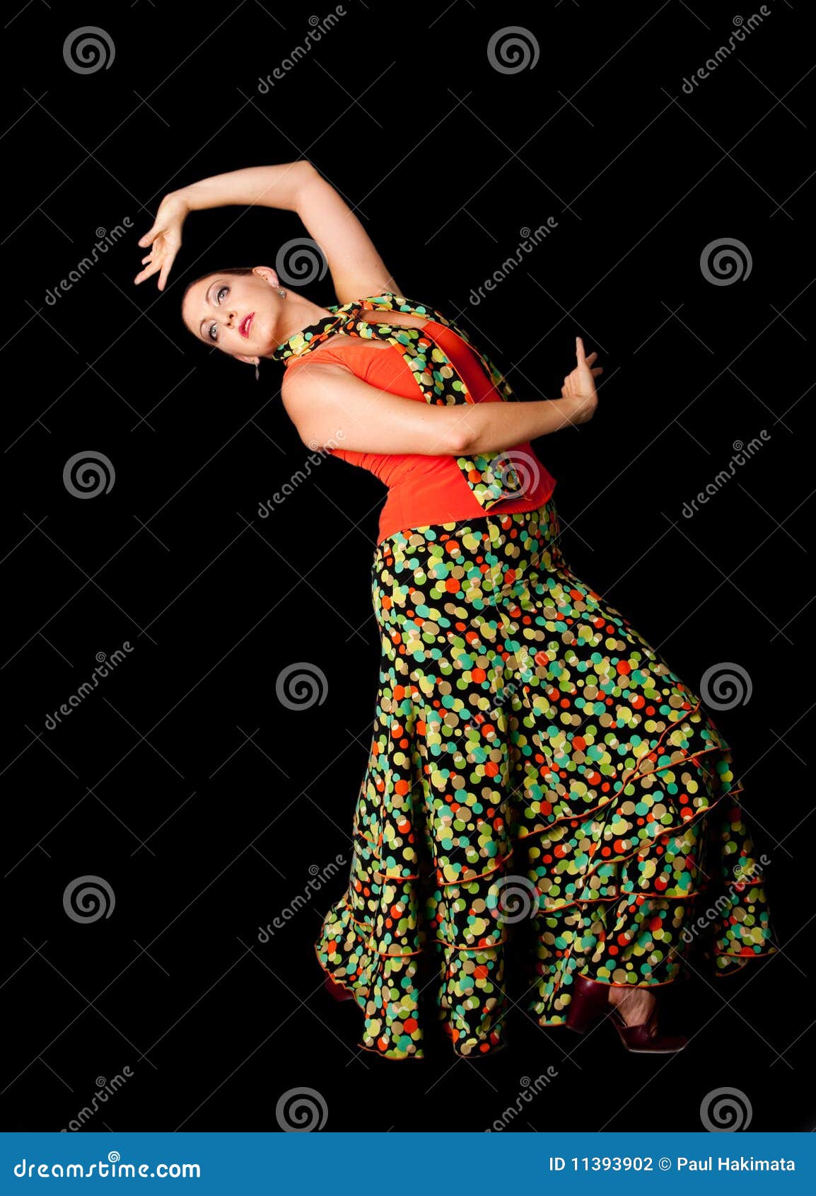 Spanish Flamenco dancer stock photo. Image of female - 11393902