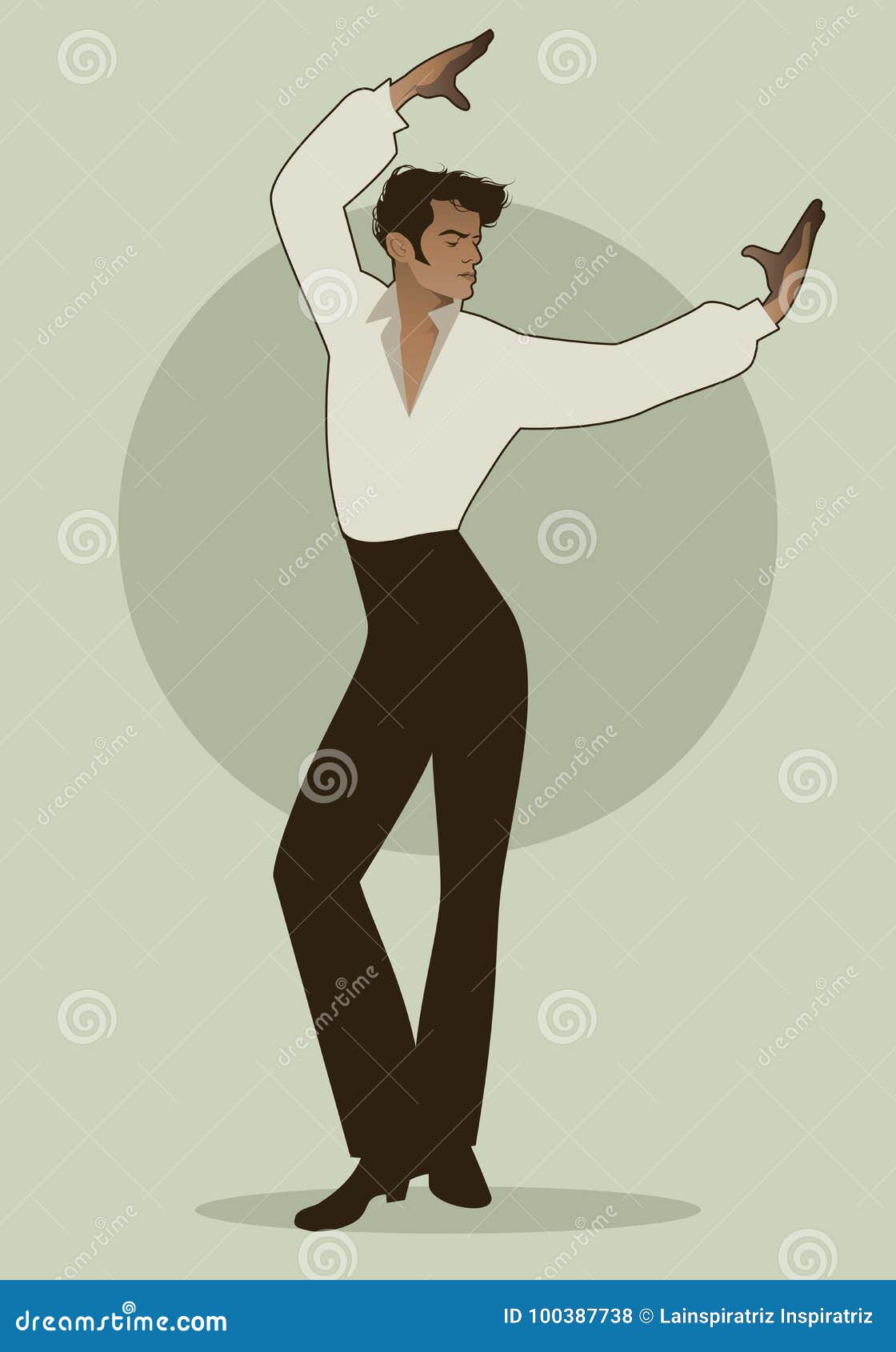 Two Spanish Flamenco Dancers Dancing Typical Spanish Dance Royalty-Free ...