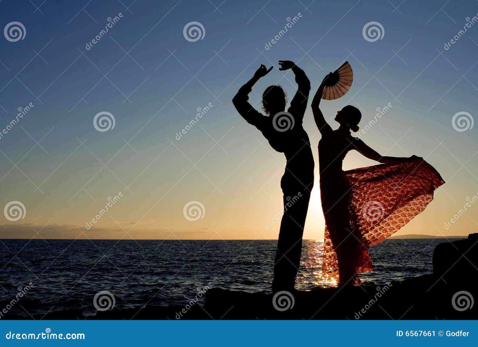 Spanish Flamenco Dancers Dancing Stock Image - Image of tradition ...