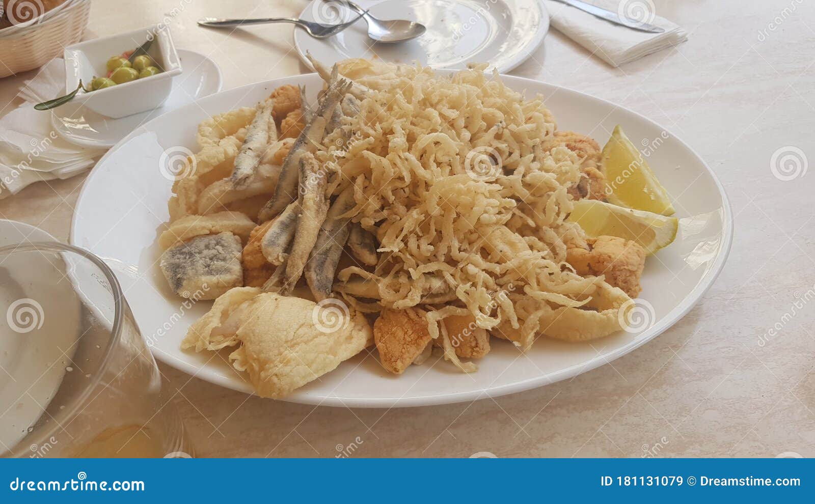 Spanish fried fish starter stock image. Image of spanish - 181131079