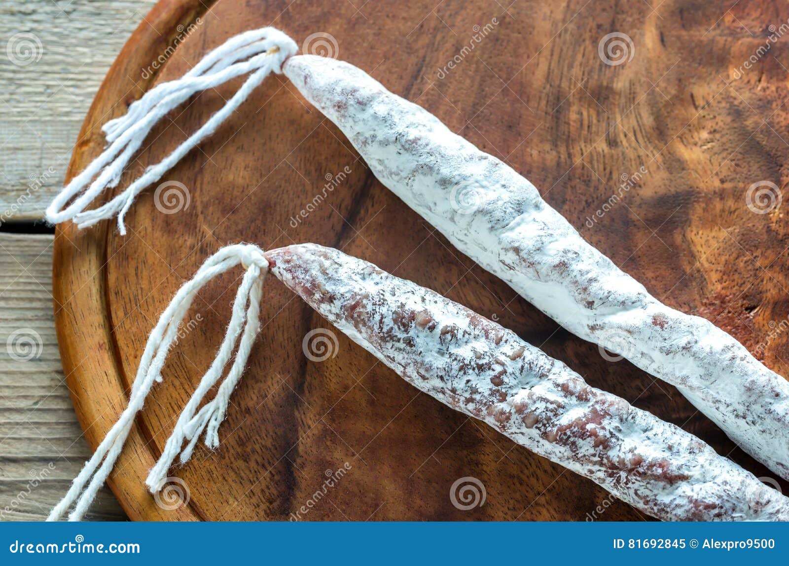 Spanish Fuet on the Wooden Board Stock Image - Image of meat, italian ...