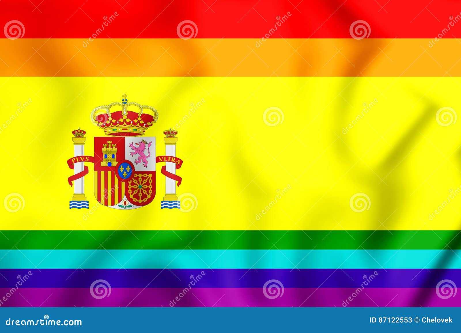 Spanish Gay Flag. stock illustration. Illustration of flag - 87122553