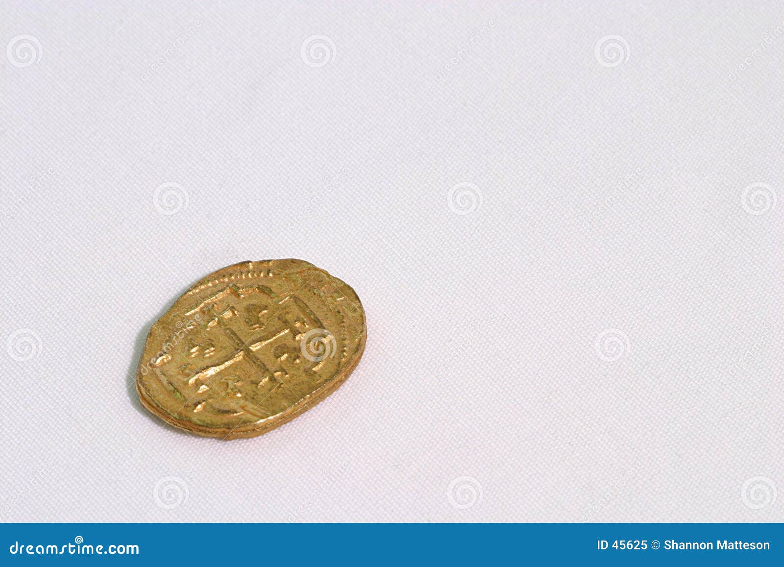 Spanish Gold Doubloon stock image. Image of isolated, gold - 45625