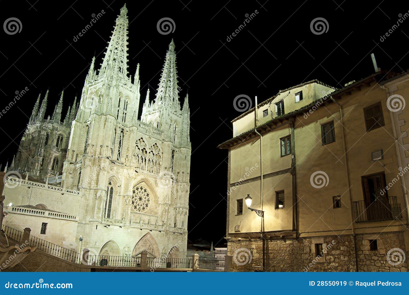 Spanish Gothic Cathedral stock image. Image of interest - 28550919