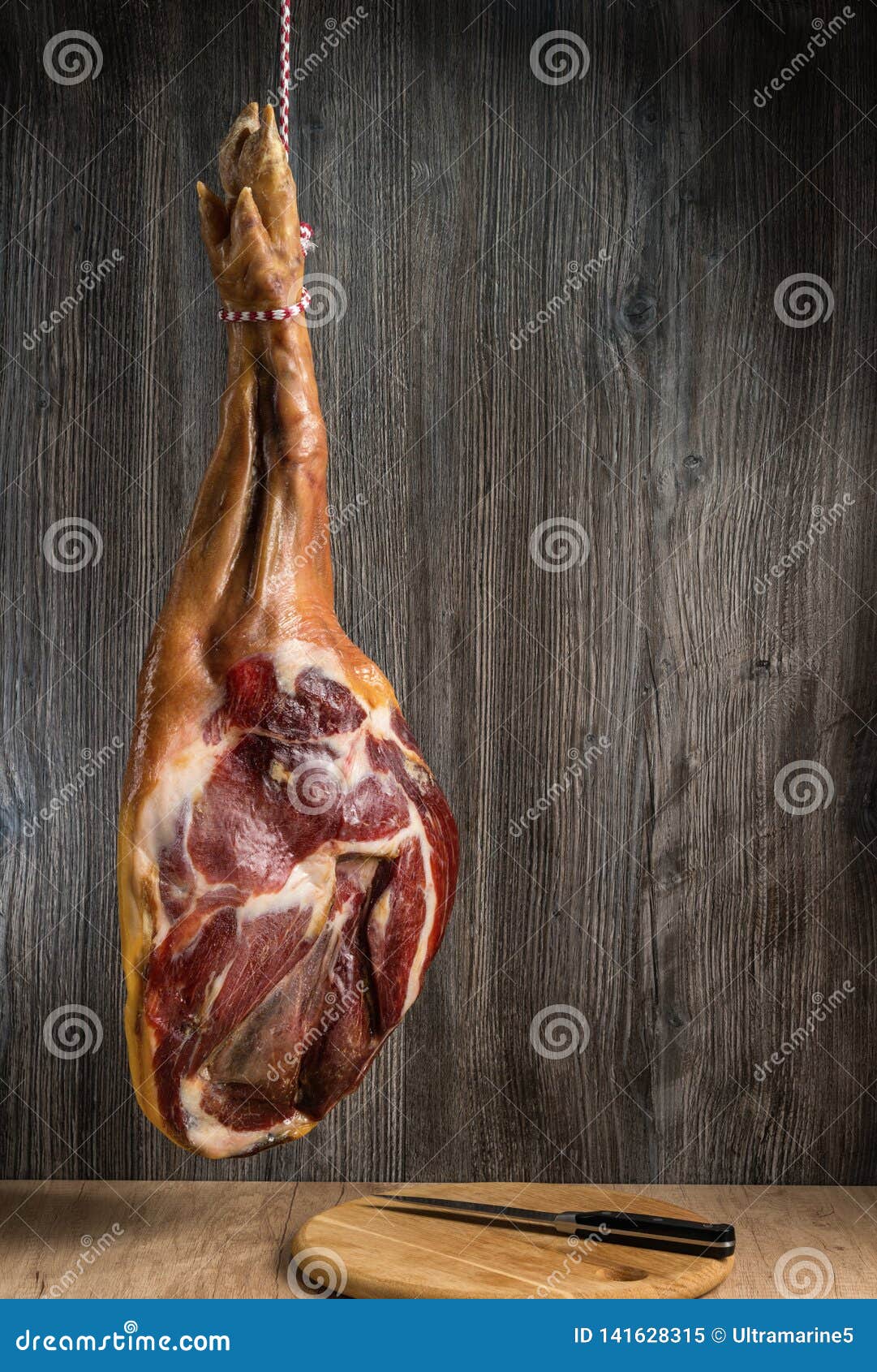 Spanish ham stock image. Image of jamon, spanish, iberico - 141628315