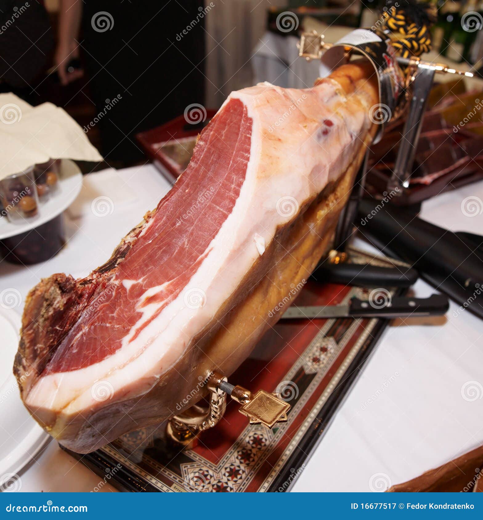Spanish ham - jamon stock image. Image of food, pork - 16677517