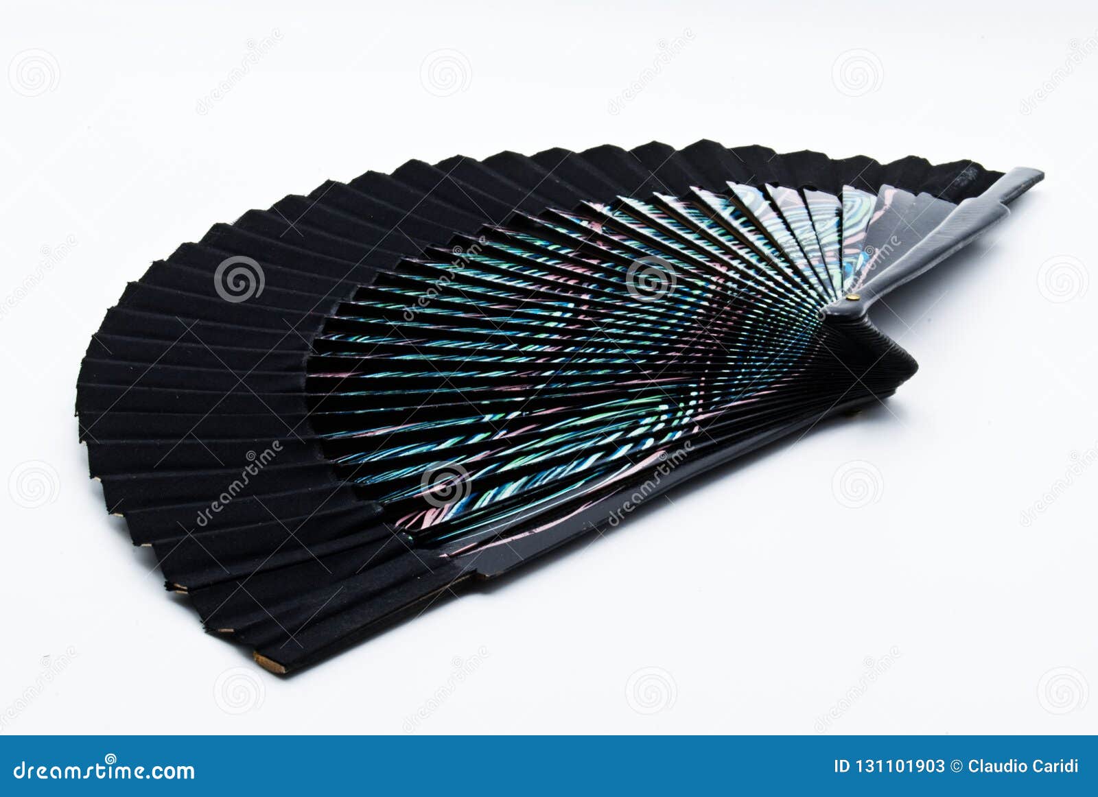 The Hand Fan on a White Background Stock Image - Image of closeup ...